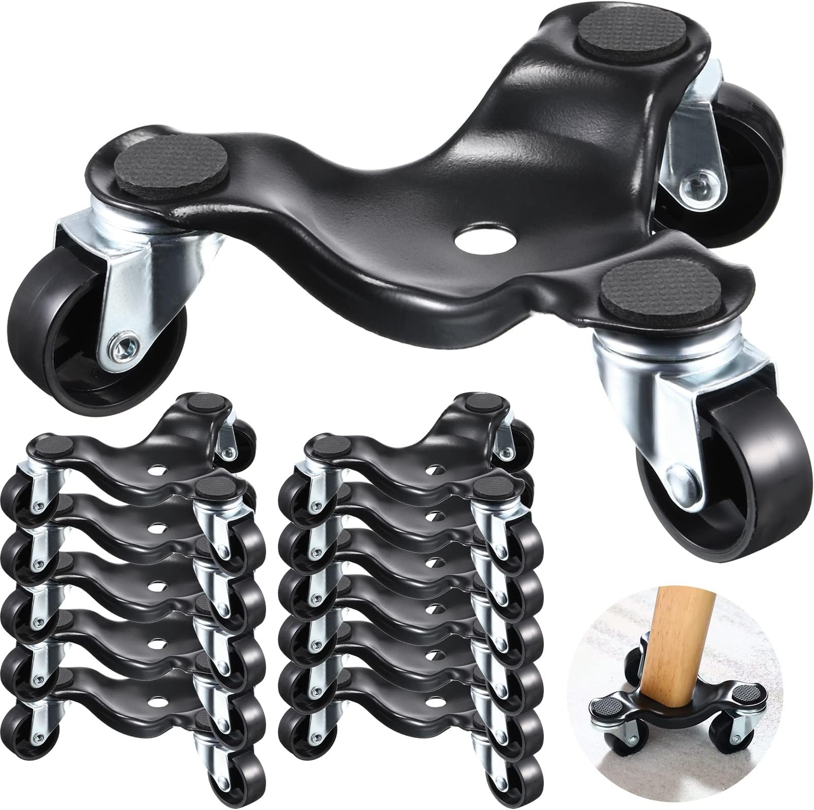 Amazon.com: Tri Wheel Cup Dolly with 3" Hard Rubber Wheels - 630 lbs ...