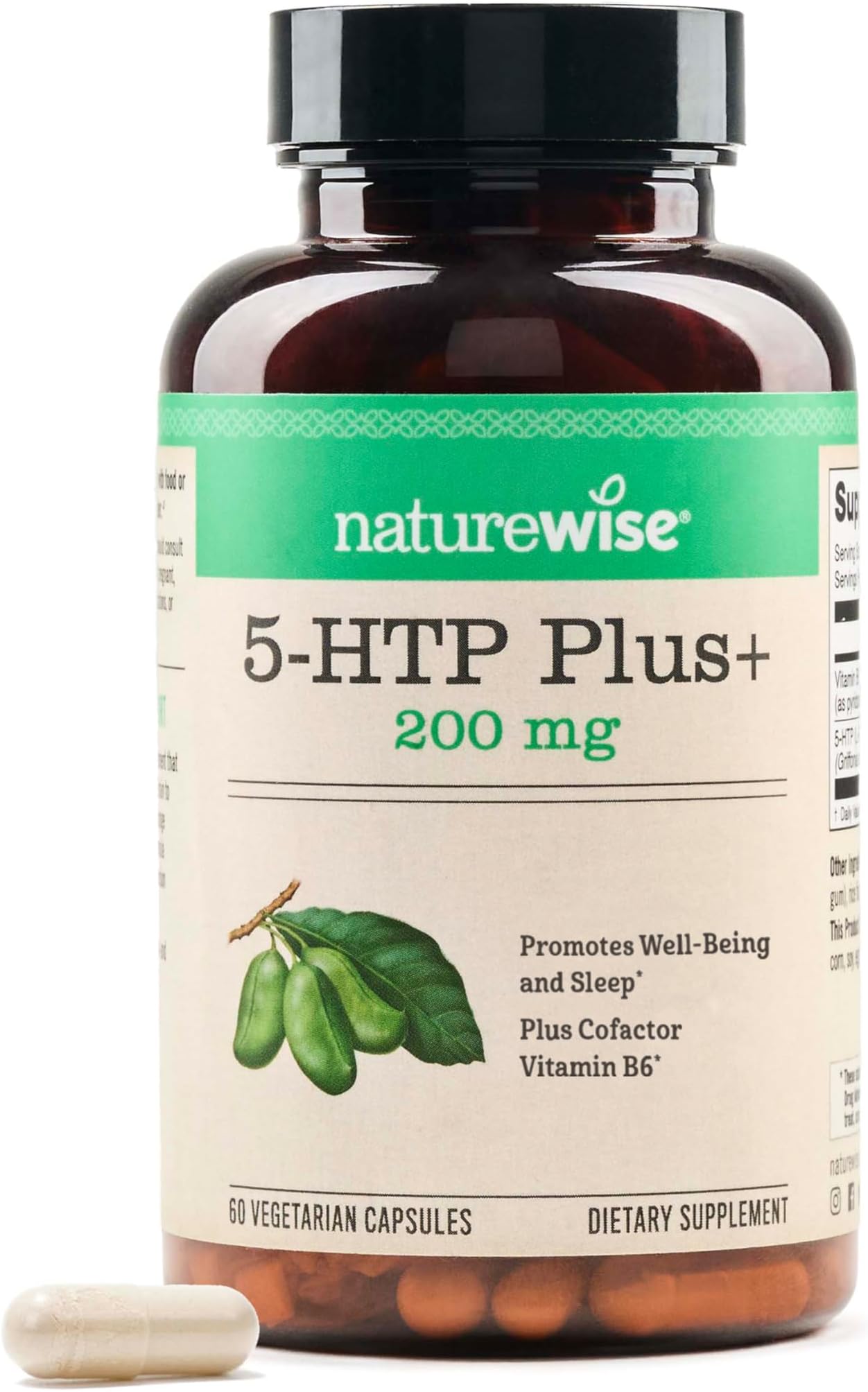 Amazon.com: NatureWise 5-HTP 200mg Supplement from Griffonia Seeds with ...