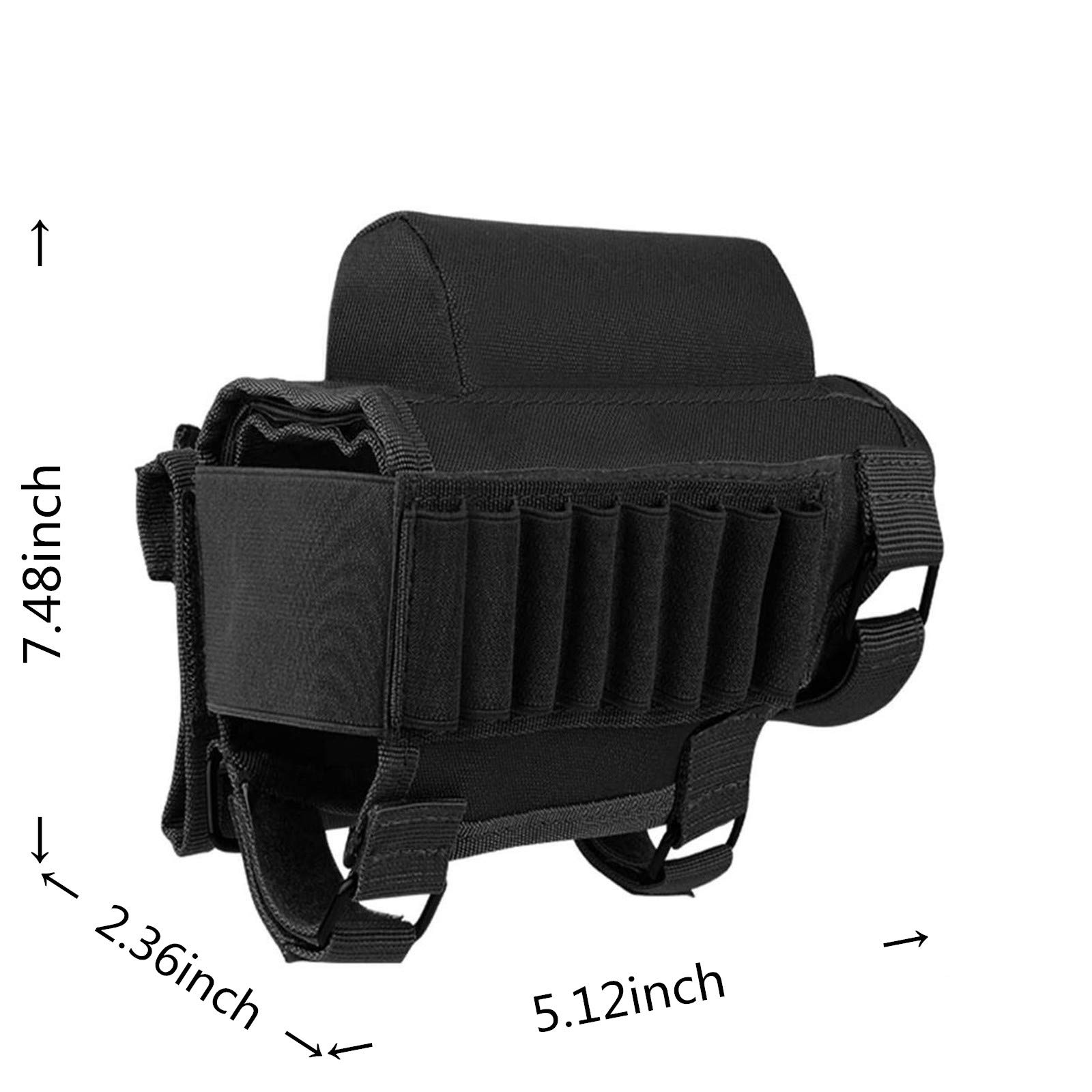 EVNNO Rifle Ammo Holder,Rifle Buttstock, Adjustable Tactical Cheek Rest ...