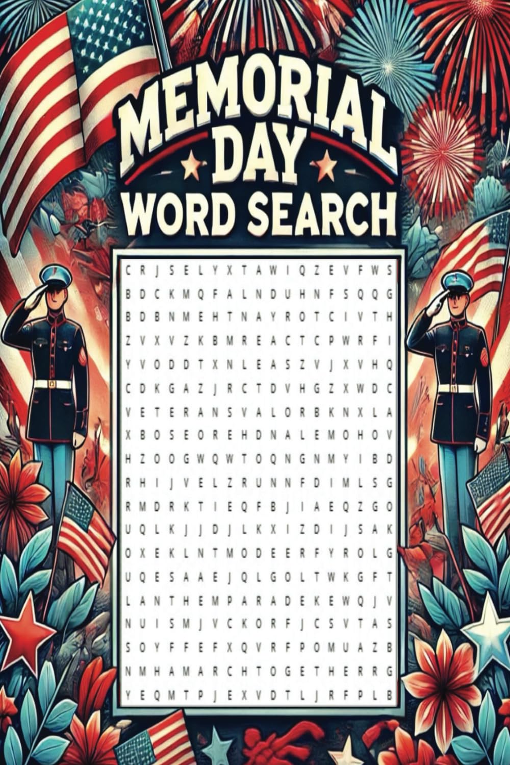 Memorial Day Word Search: 50 Patriotic Puzzles for Adults and Kids to ...