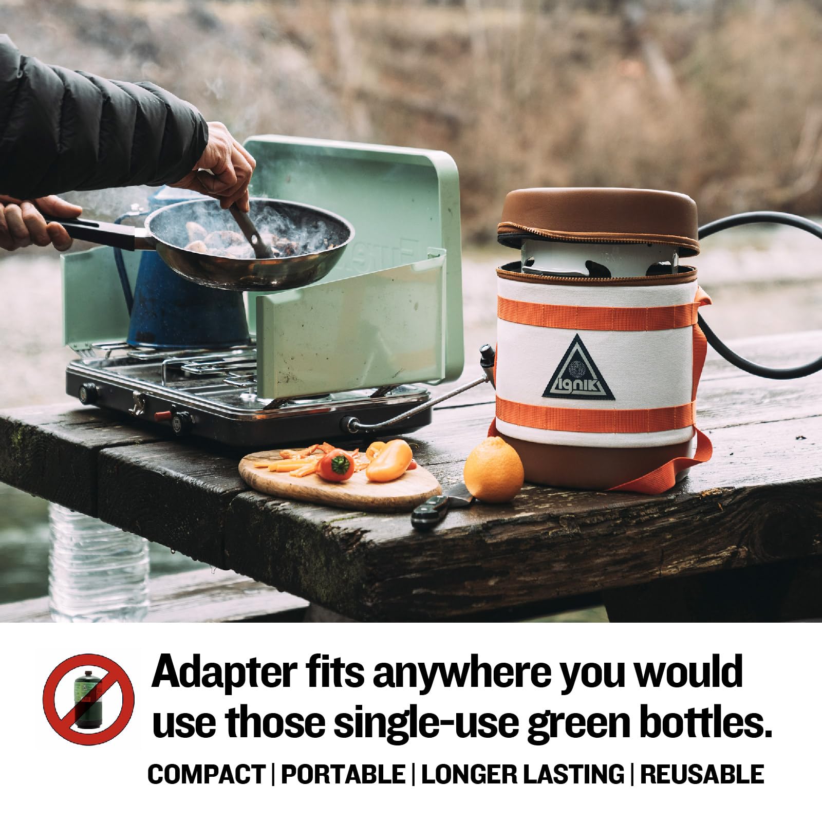 Snapklik.com : Ignik Refillable Gas Growler Deluxe 3.8-Pound Propane Tank