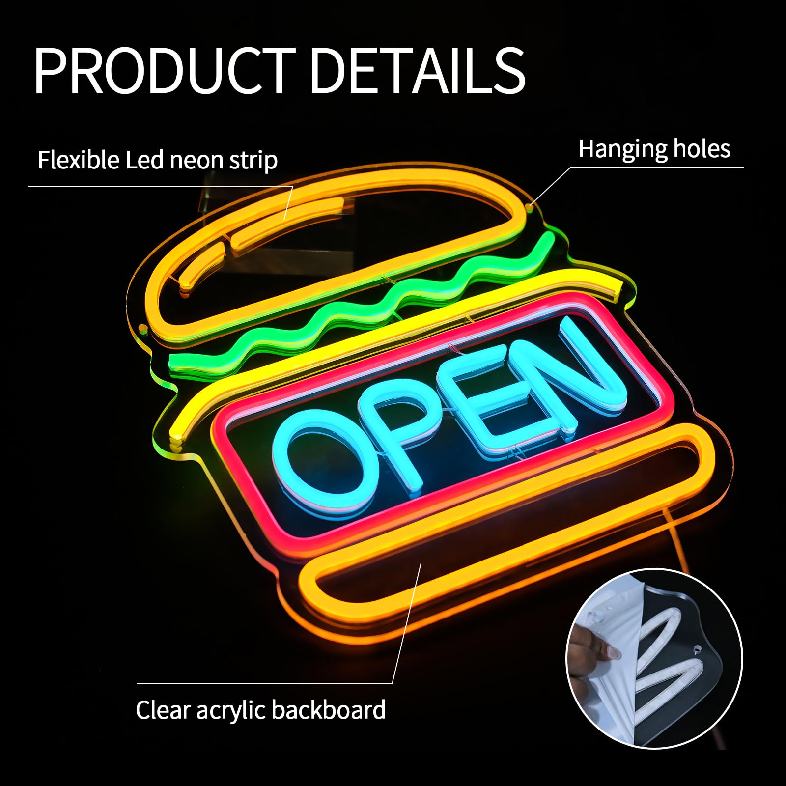 Clear Led Restaurant Signs