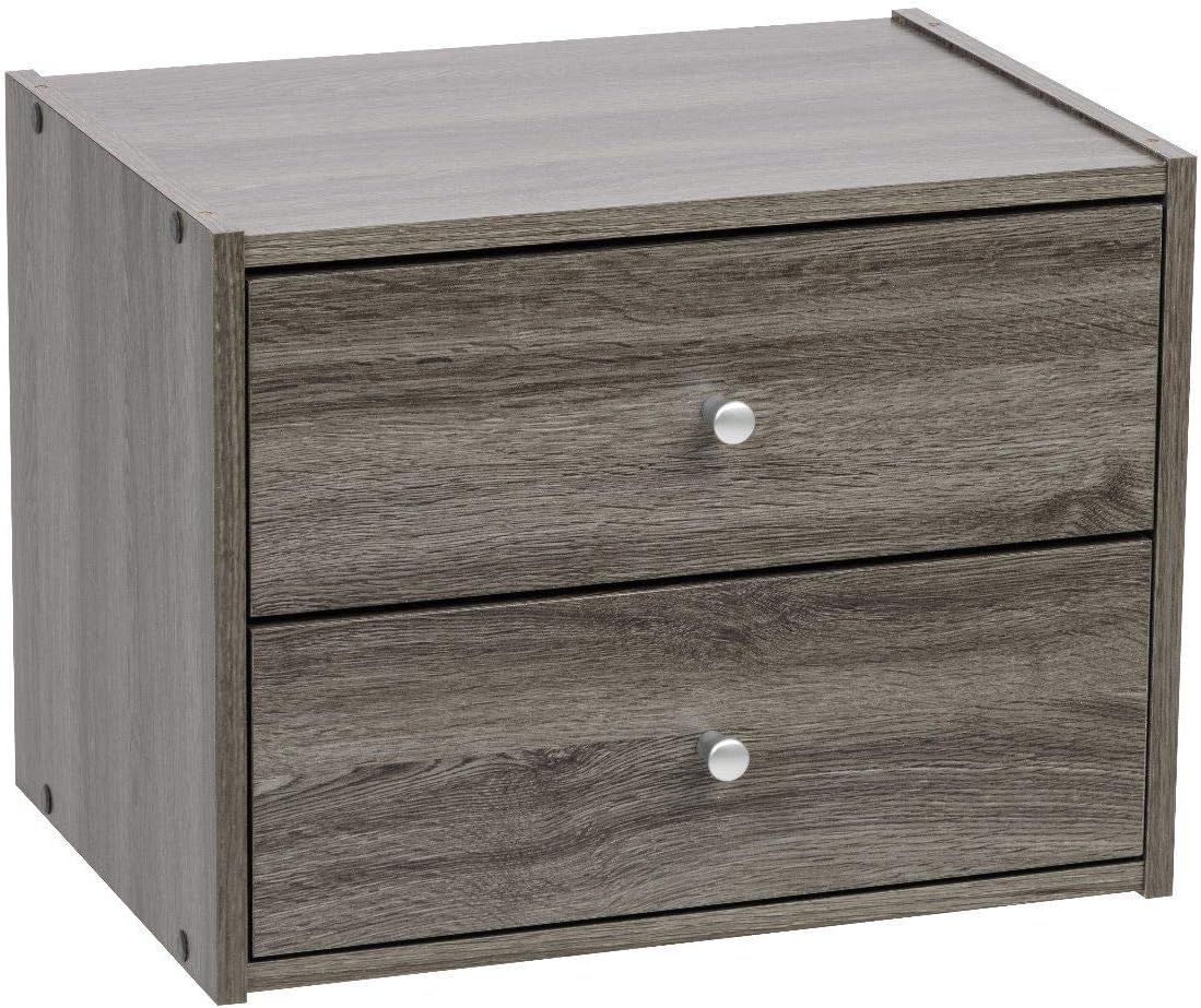 Amazon.com: IRIS USA 2-Drawer Modular Wood Stacking Storage Box, for ...