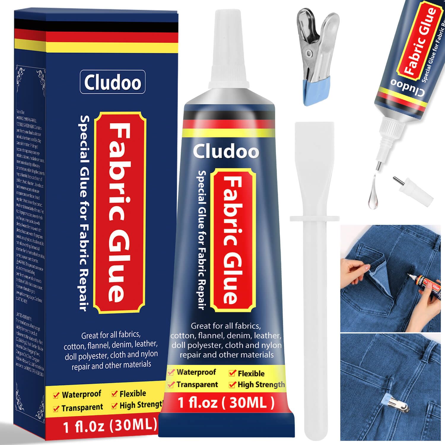 Fabric Glue Permanent FOOGWEE - 60ml Sewing Glue For Clothing Permanent ...
