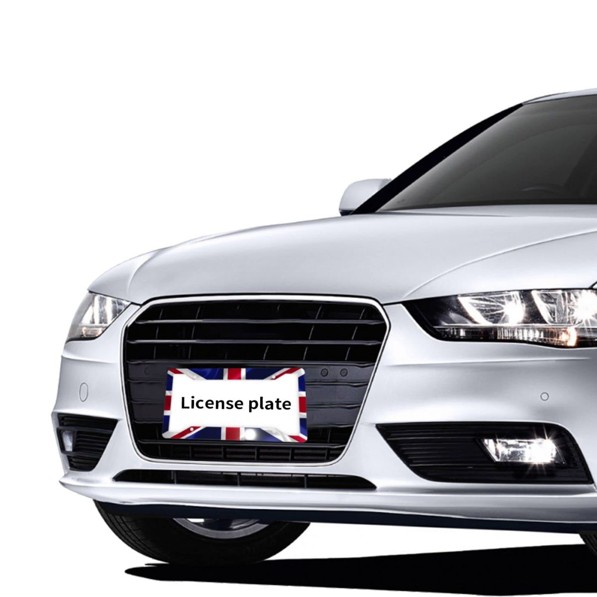 Snapklik.com : Union Jack License Plate Frame 2Pcs United Kingdom Flag ...