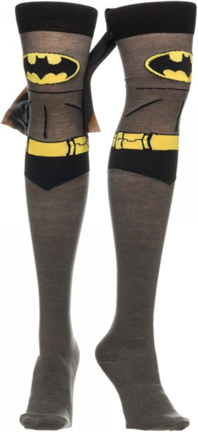 Amazon.com: Animewild Batman Suit Up Over The Knee Costume Cape Sock ...