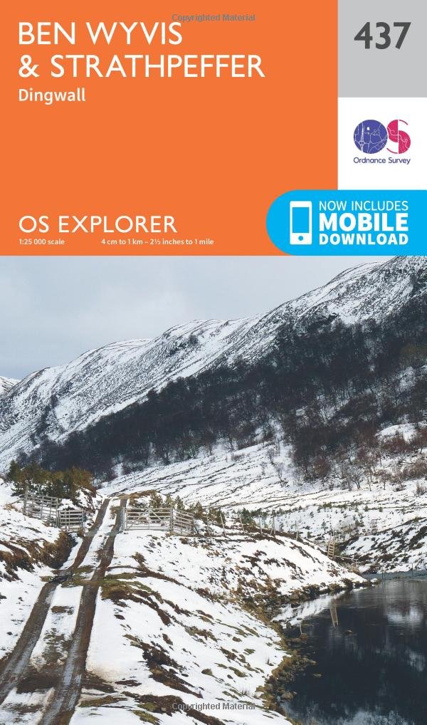 Ben Wyvis & Strathpeffer Map | Dingwall | Ordnance Survey | OS Explorer ...