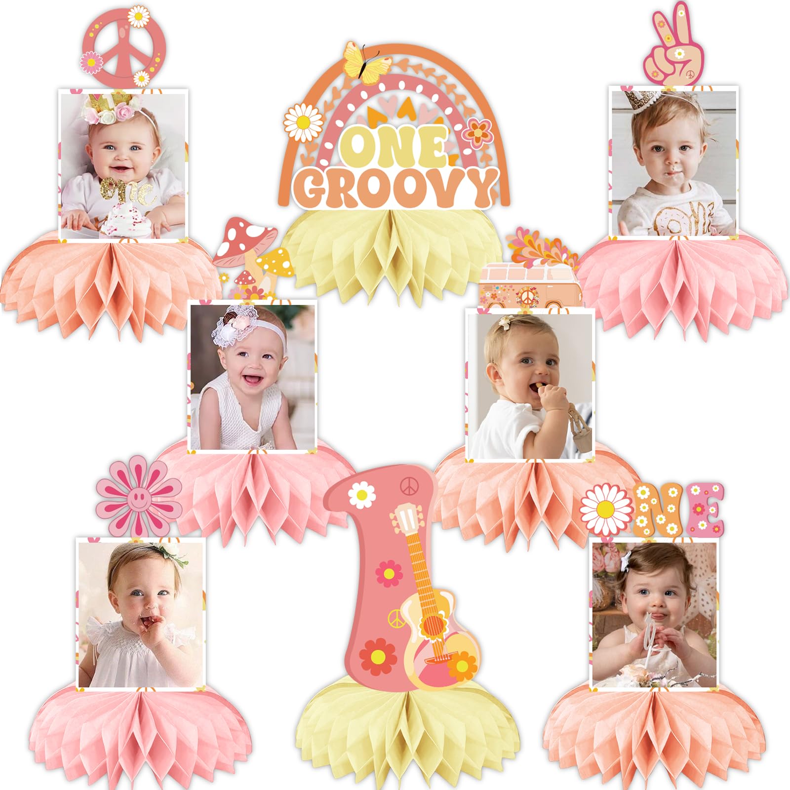 Amazon.com: Groovy One Birthday Decorations, One Groovy 1st Birthday ...