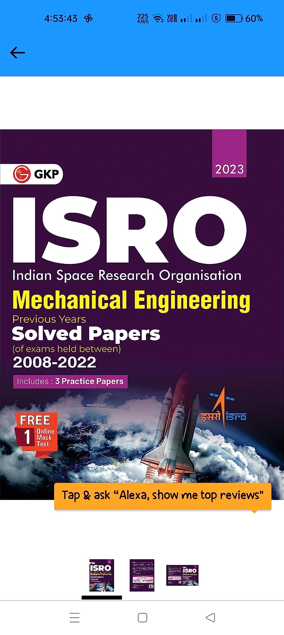 Buy ISRO 2023 : Mechanical Engineering - Previous Years' Solved Papers ...