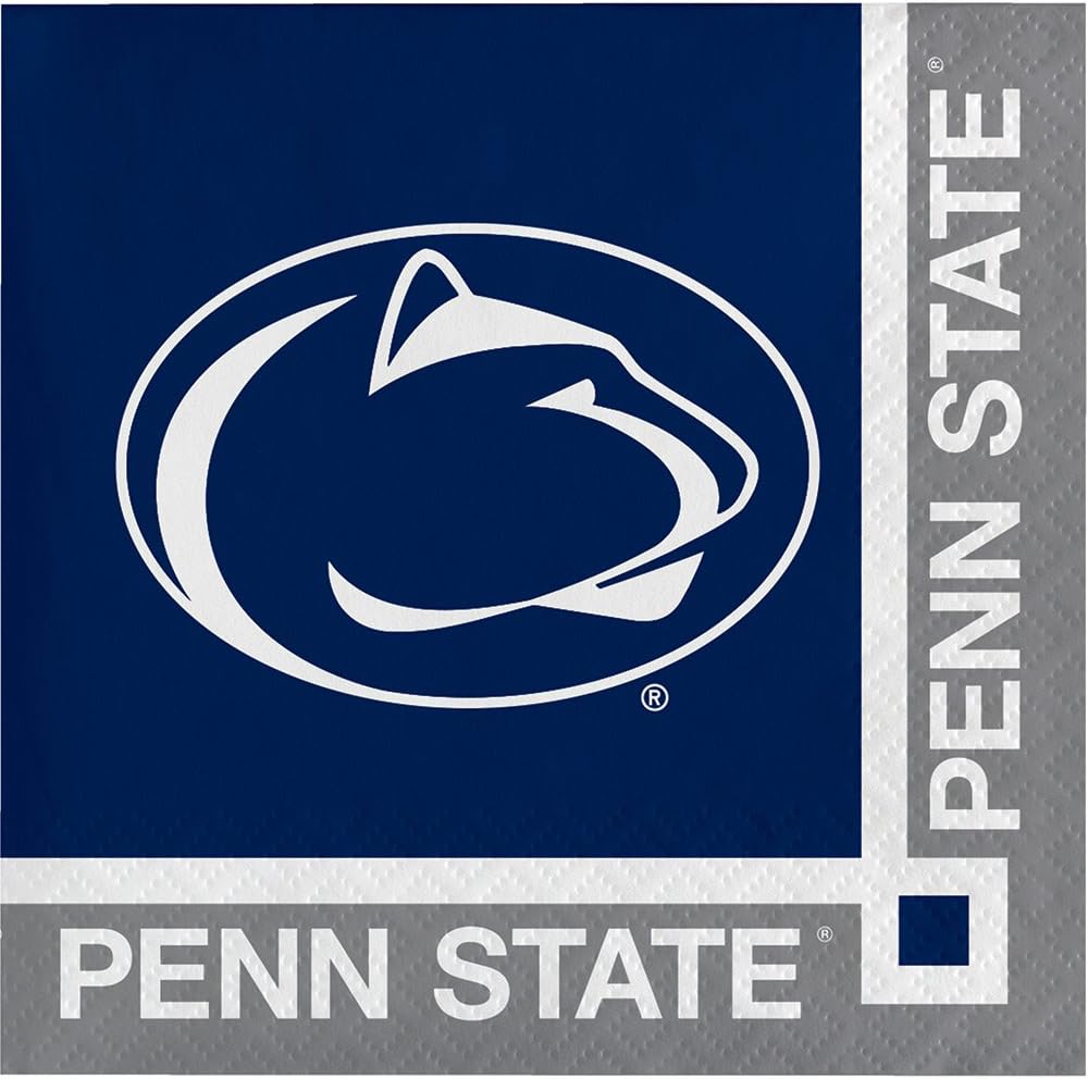 Amazon.com | 20-Count Paper Beverage Napkins, Penn State Nittany Lions ...