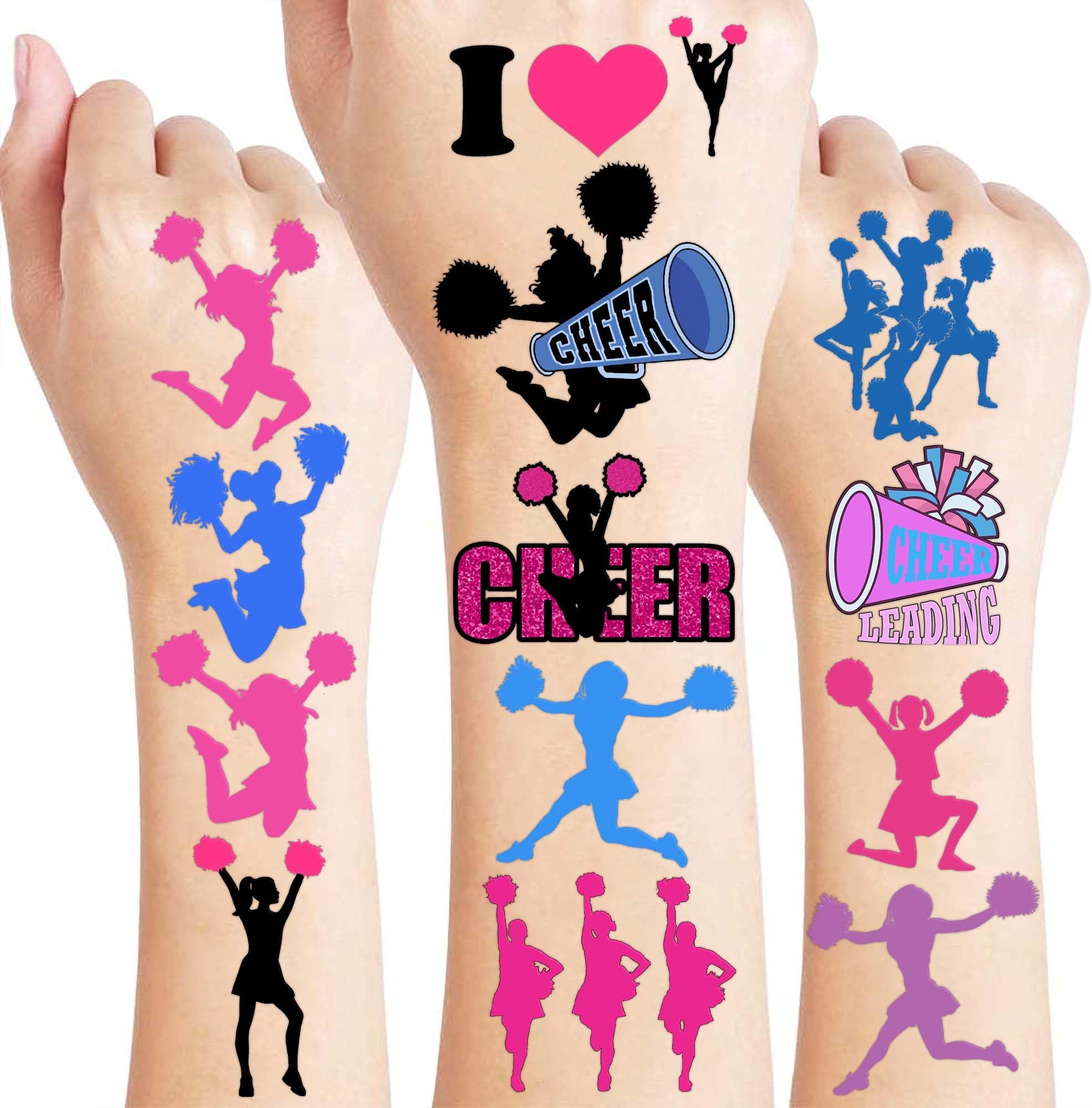 Amazon.com : 120PCS Team Spirit Tattoos, Blue, Green, Orange, Pink ...