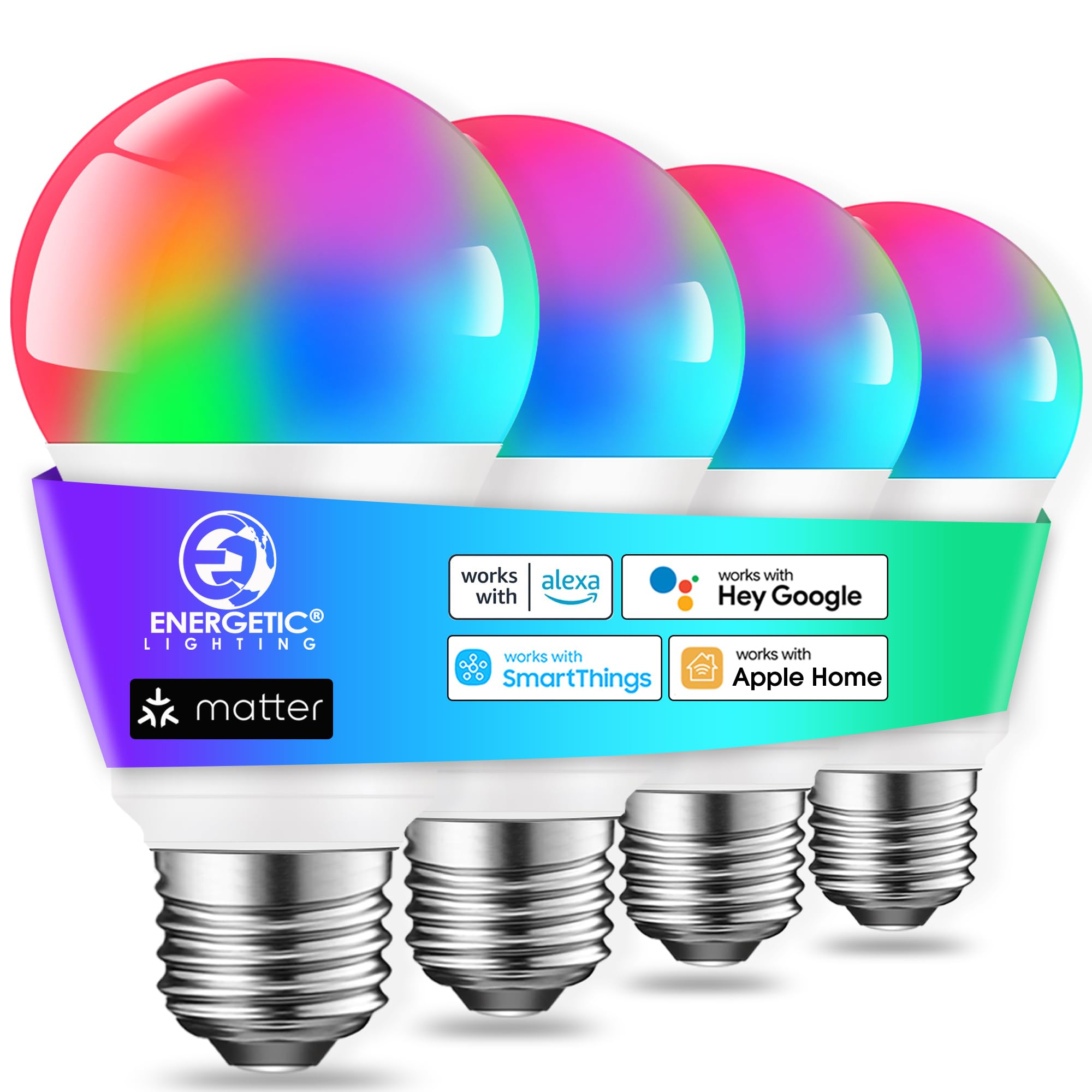 Energetic Light Bulbs Work with Alexa/Apple Home/Google Home ...