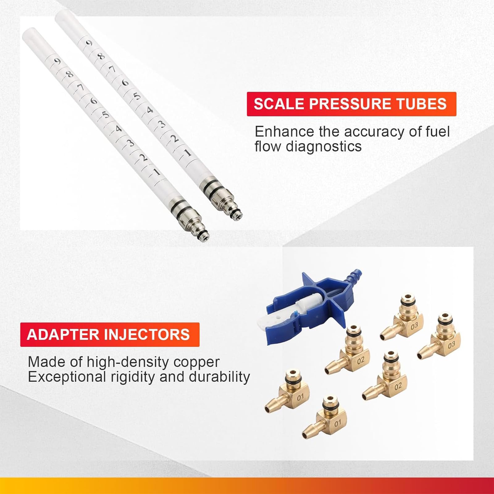 Snapklik.com : 6 Cylinder Diesel Injector Flow Meter Diagnostic Set ...