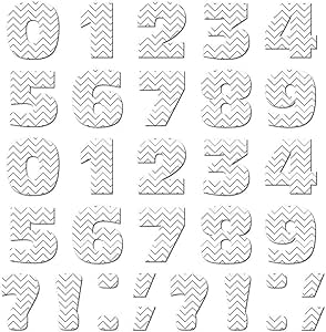 Compra Numbers Punctuation Chevrons Black White Zig Zag mag-NEATO'S(TM ...