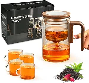 Amazon.com | 5Pcs Enchanti Tea Pot, Magic Witchcraft Enchanted Glass Teapot with Strainer -600ML ...