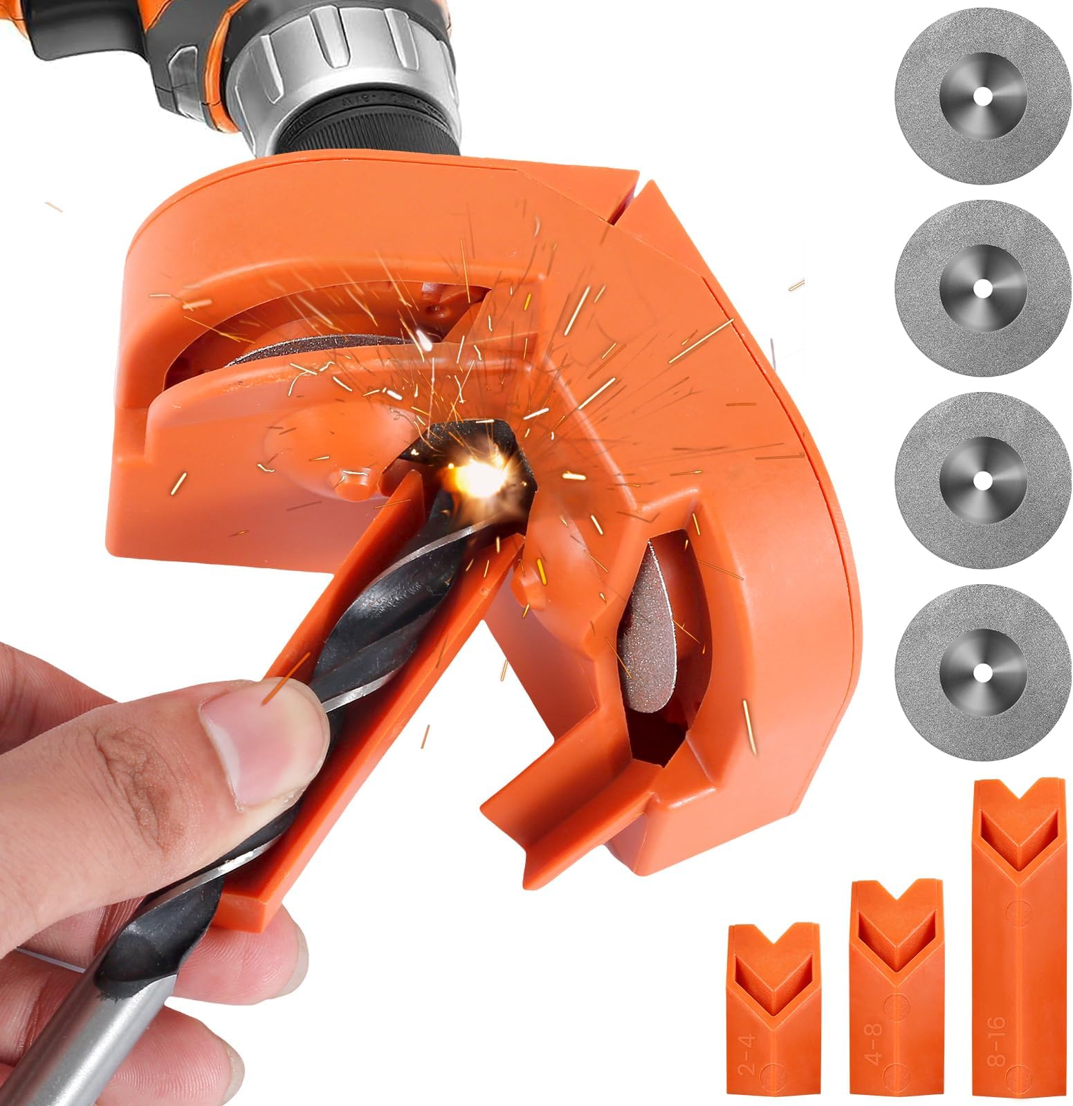 Drill Bit Sharpener, Precision Grinding Attachment for Angle Grinders ...