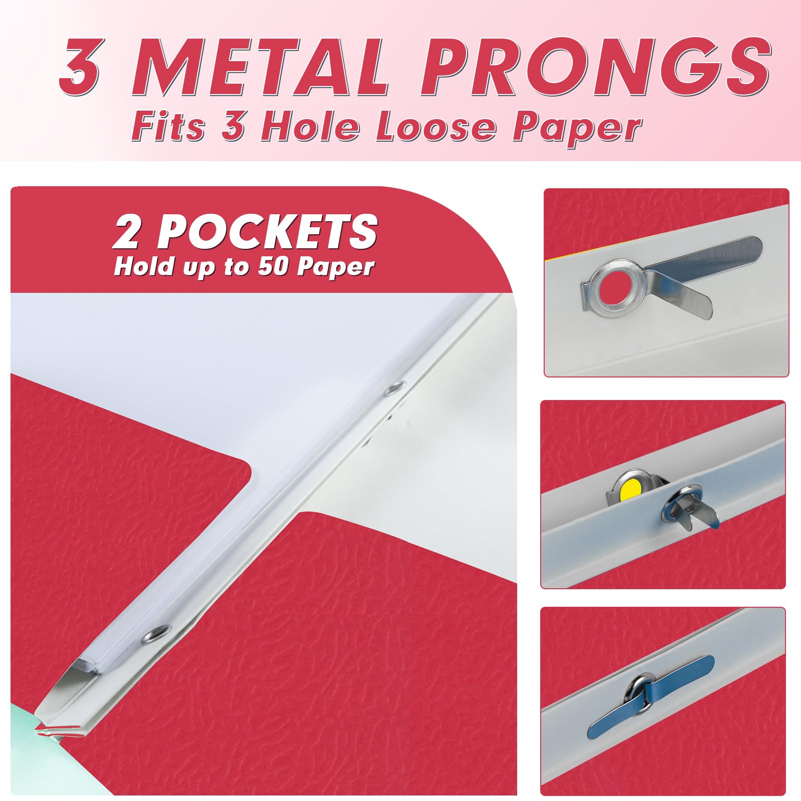 Snapklik.com : Two Pocket Folders, PANDRI 60 Pack Two Pocket Folders