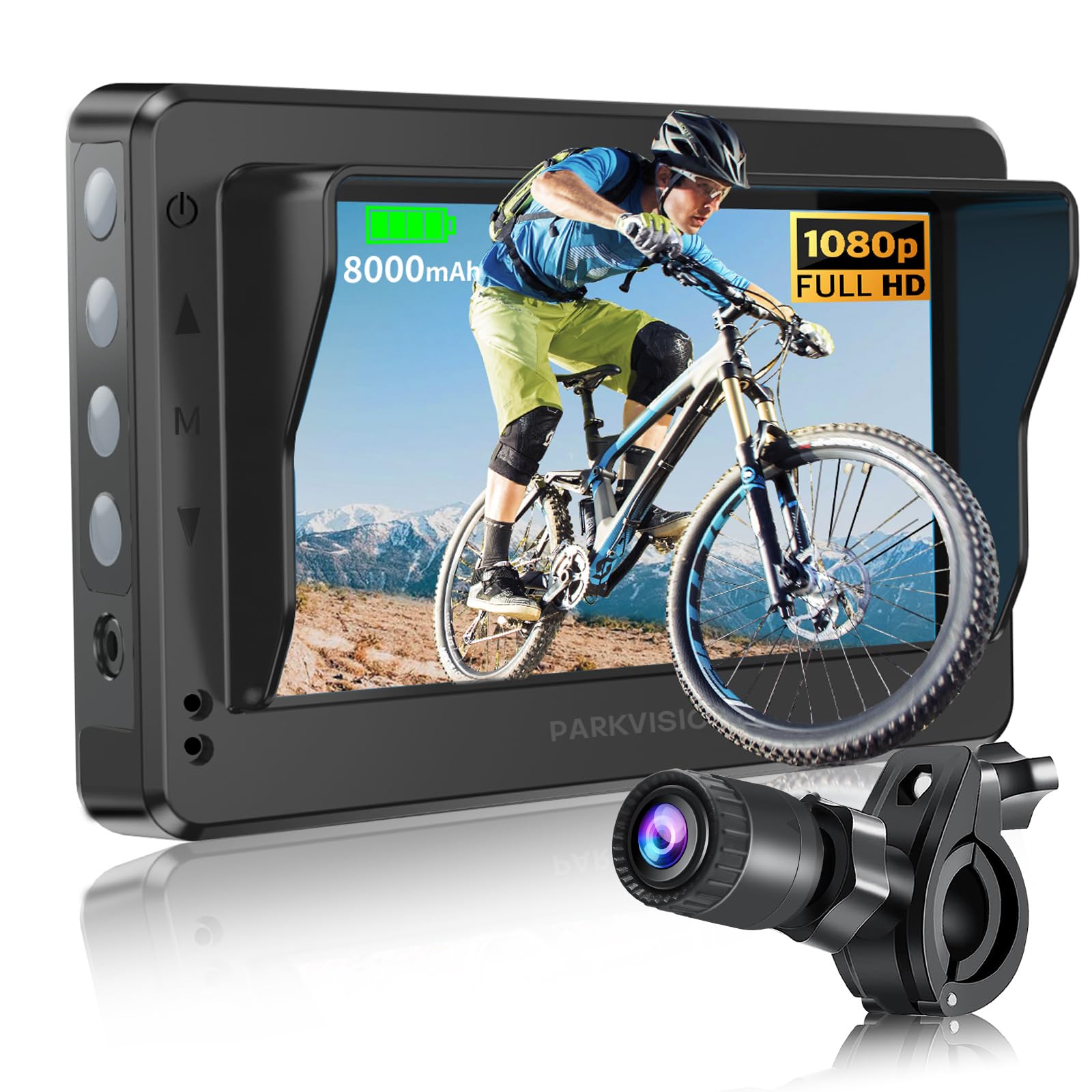 Amazon.com: PARKVISION Bicycle Rear View Camera with Sunshade -4.3''HD ...