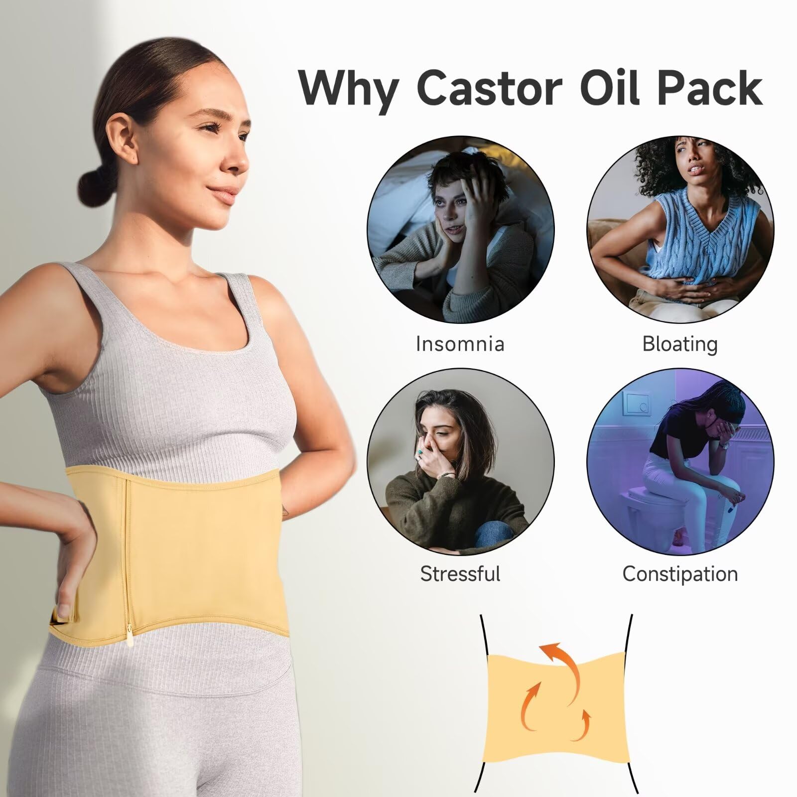 Snapklik.com : Castor Oil Pack Wrap,Organic Cotton Castor Oil Packs For ...