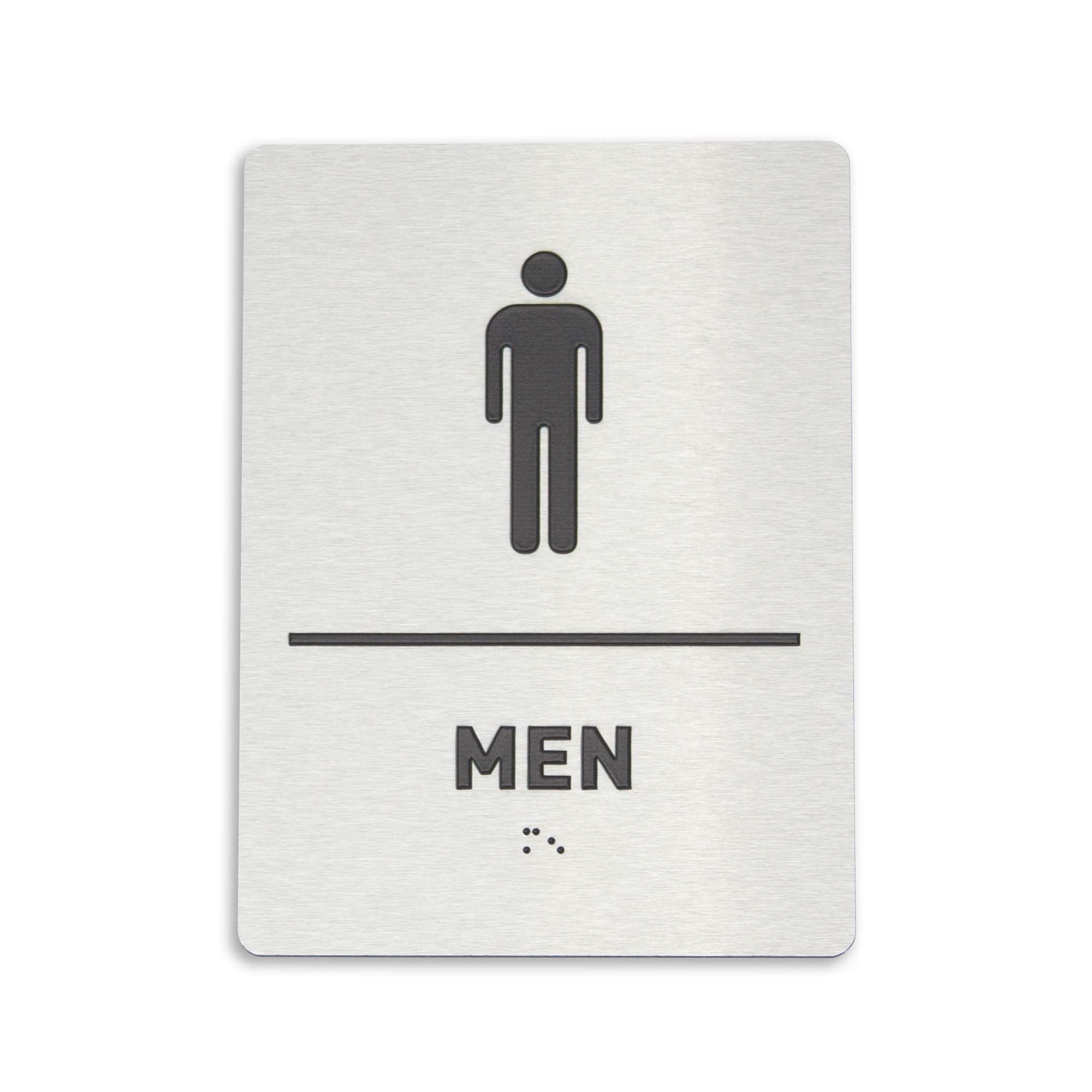 Buy Men Restroom Identification Sign - ADA Compliant Bathroom Sign ...