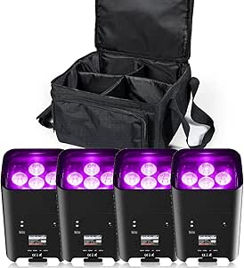Amazon.co.jp: U`King 4pcs 108W LED Stage Lights Wireless Par Lights ...