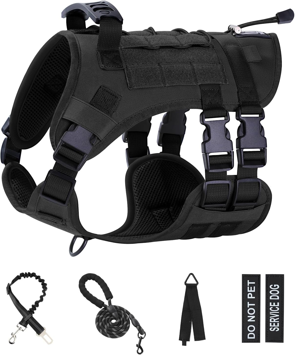 Amazon.com : Yungaspy No Pull Tactical Dog Harness for Large Dogs ...