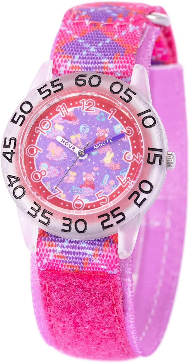 Amazon.com: Disney Turning Red Kids' Plastic Time Teacher Analog Quartz ...