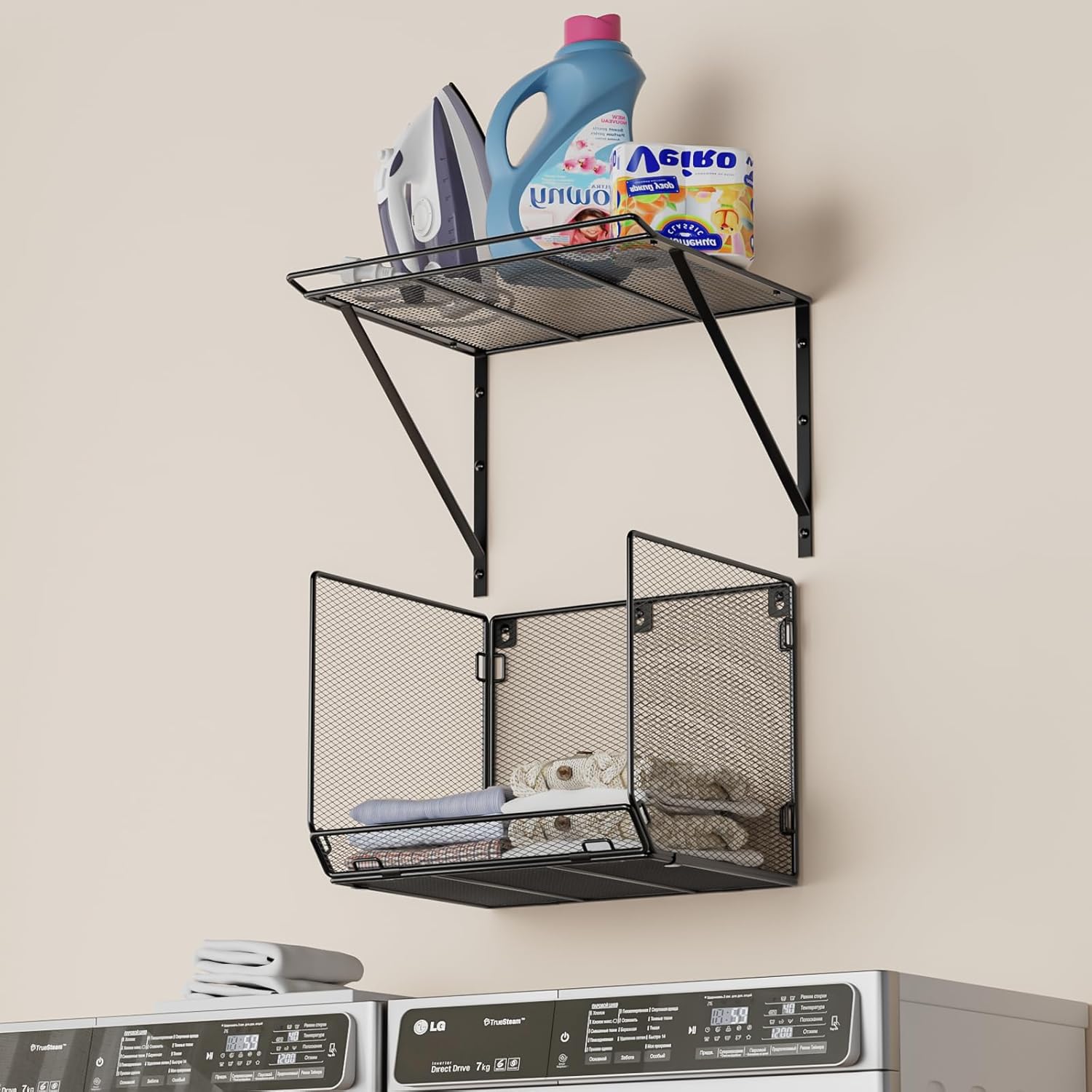 Amazon.com: 1 Pack Laundry Room Shelf Organization and Storage, Wall ...