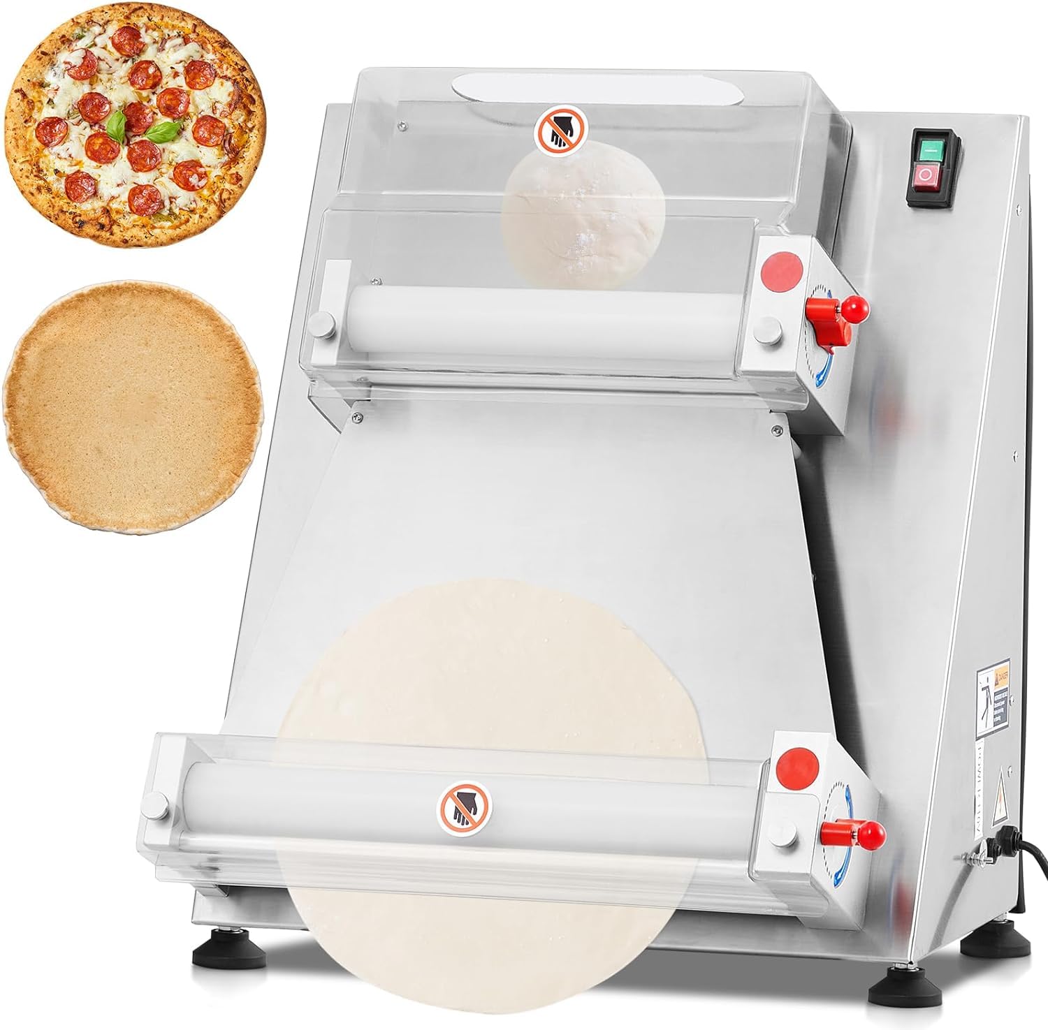 Amazon.com: Commercial Pizza Dough Roller Sheeter, Max 16", Garvee ...