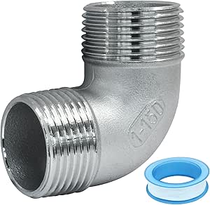 Amazon.com: ISDVBUY 1" NPT Male 90-Degree Elbow Fittings, 304 Stainless Steel Street Elbow, 1 ...