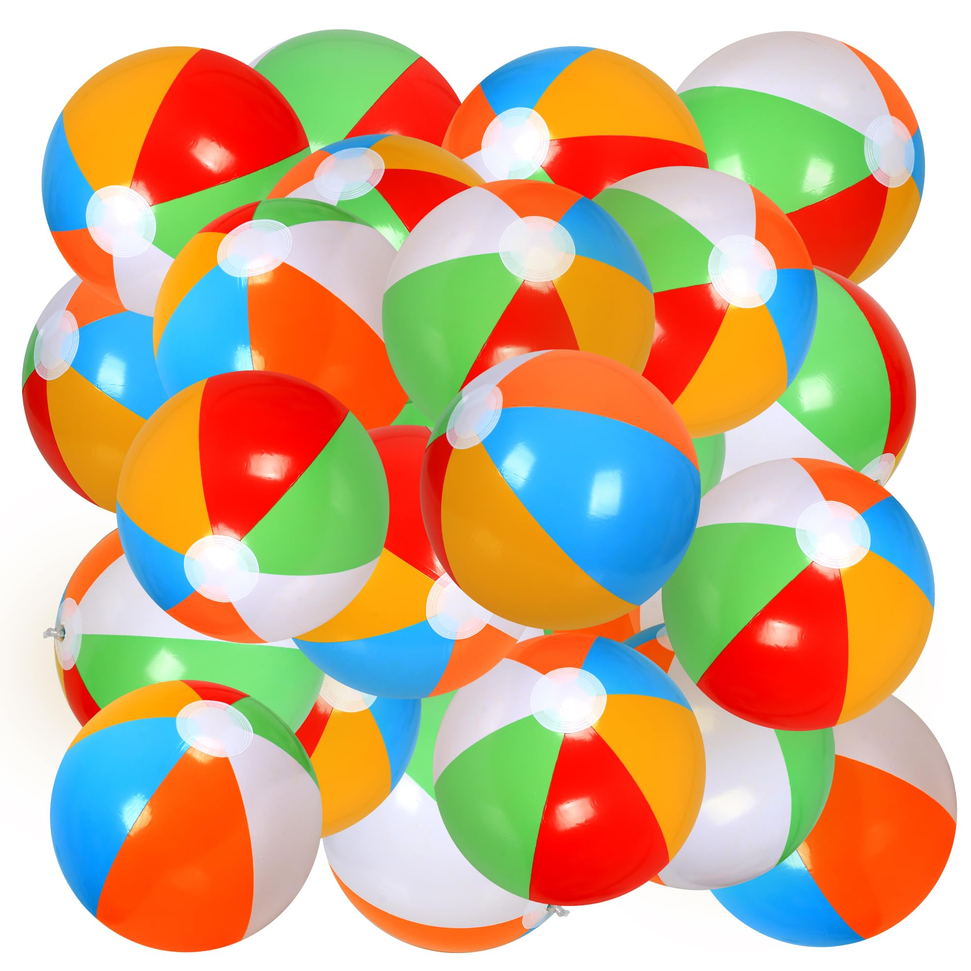 Snapklik.com : 30 Pack Beach Balls Bulk, 16" Inflatable Pool Toys Beach ...