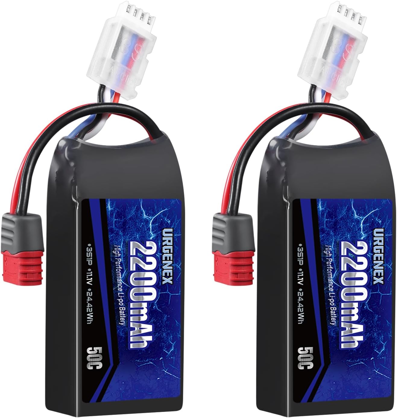 Amazon.com: URGENEX 3S Lipo Battery 11.1V 2200mAh 50C with T Plug High ...