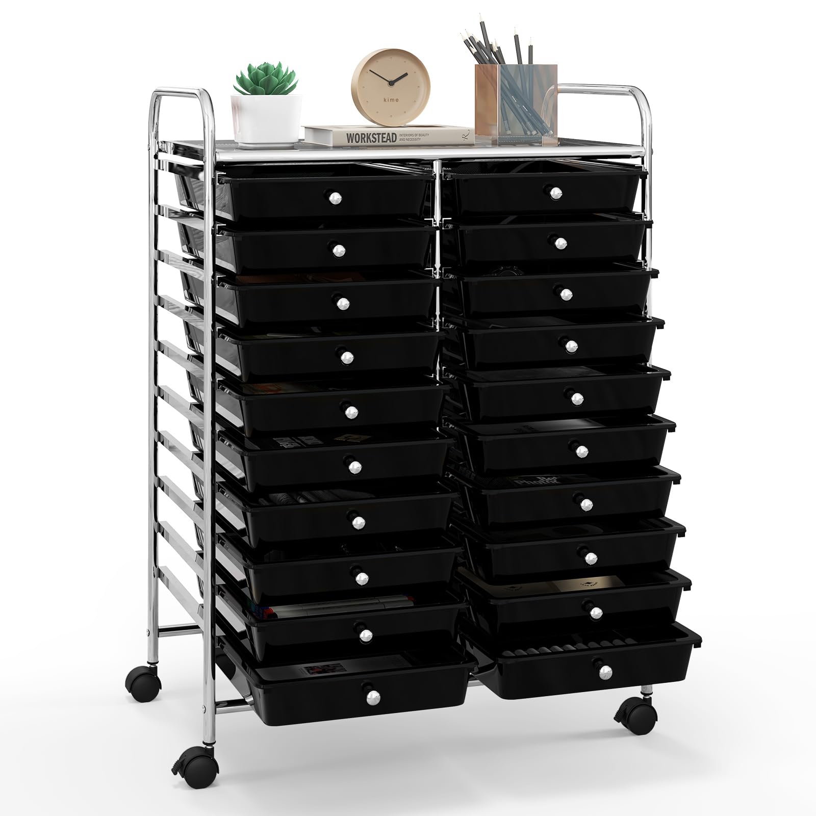 Amazon.com: Happygrill 20-Drawer Organizer Cart Tools, Mobile Utility ...