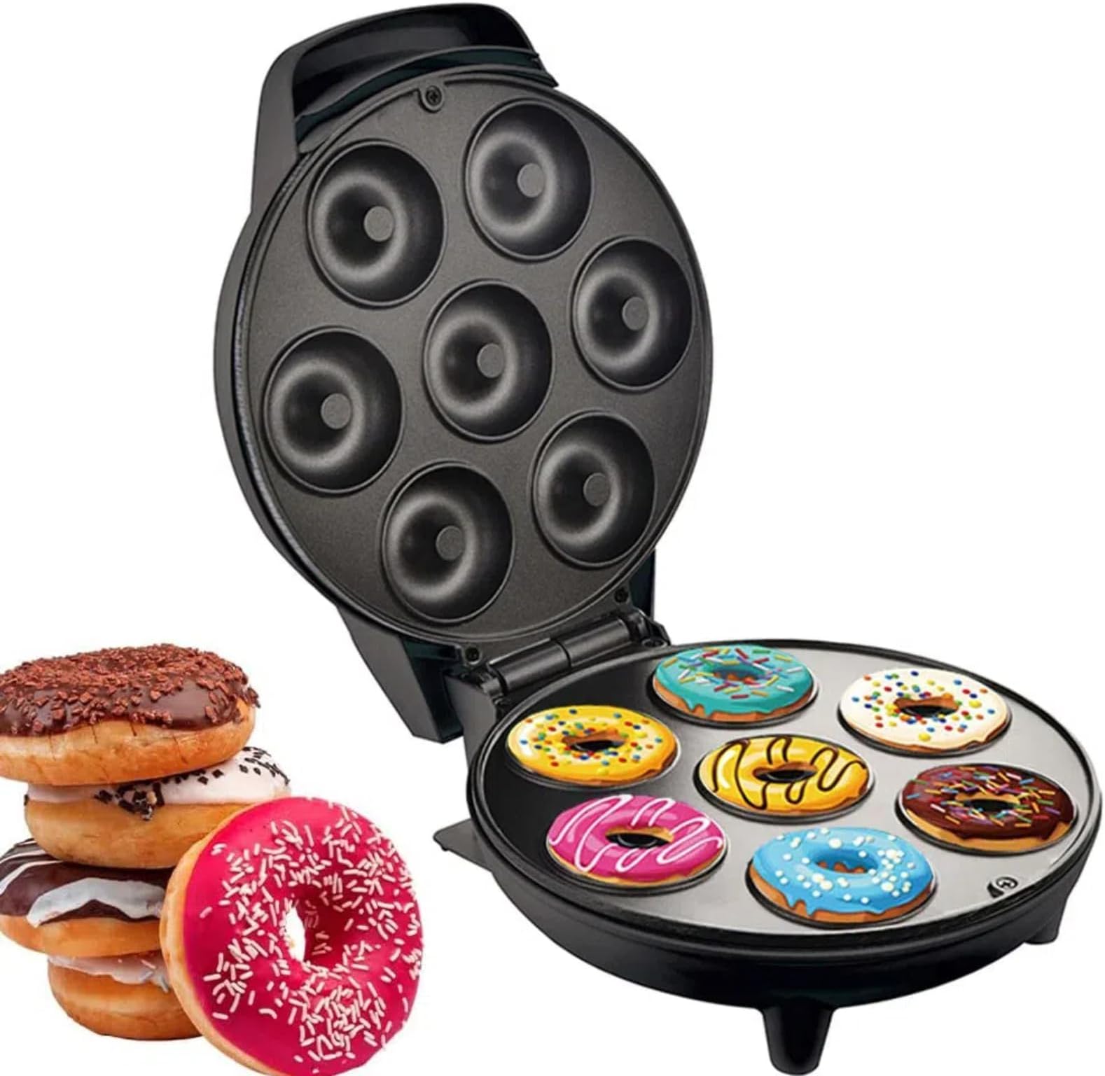 Amazon.com: BETTY CROCKER Donut Maker, Mini Donut Maker with Nonstick ...