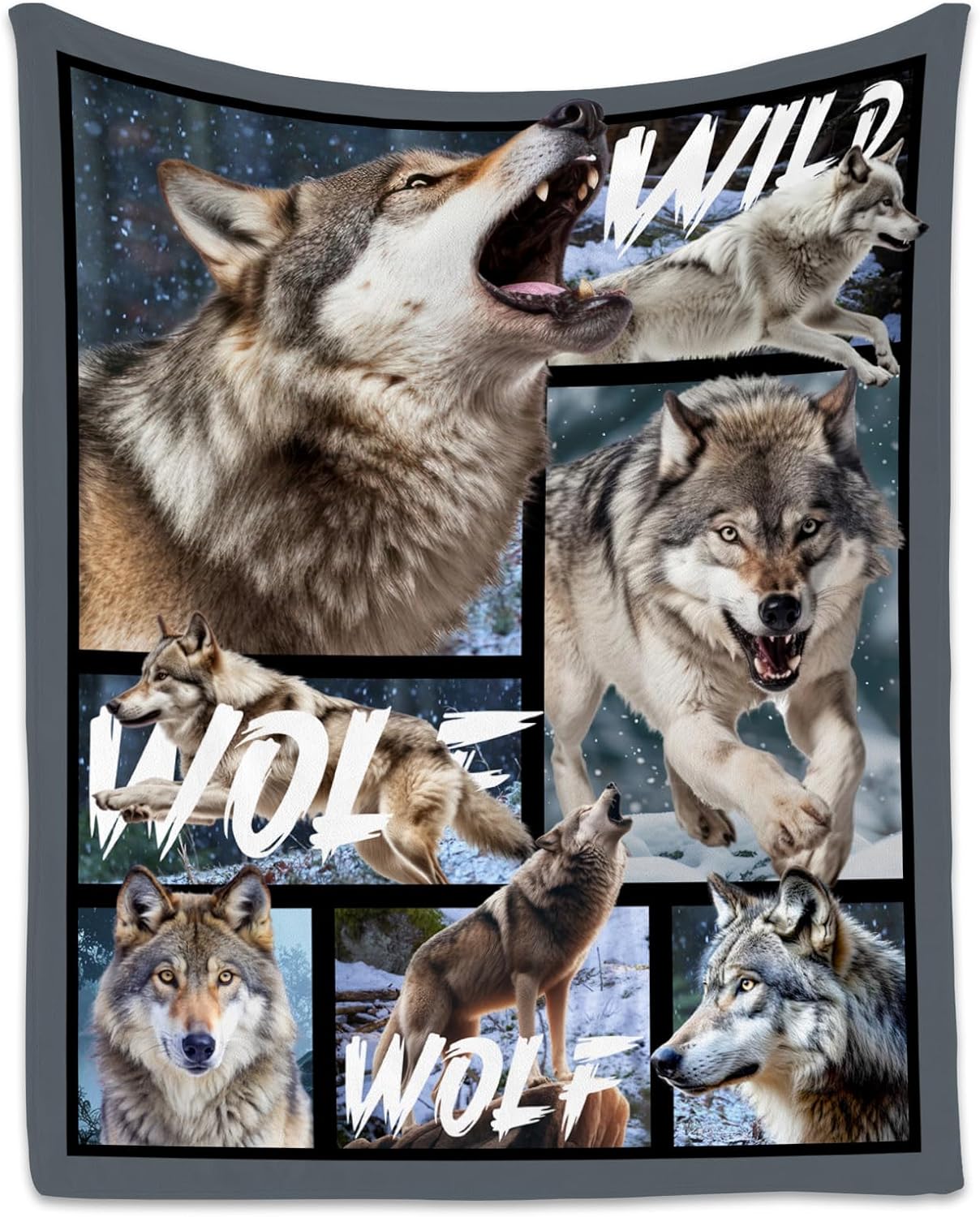 Amazon.com: Wolf Blanket - Wolf Themed Gifts Ideas for Animal Lovers ...