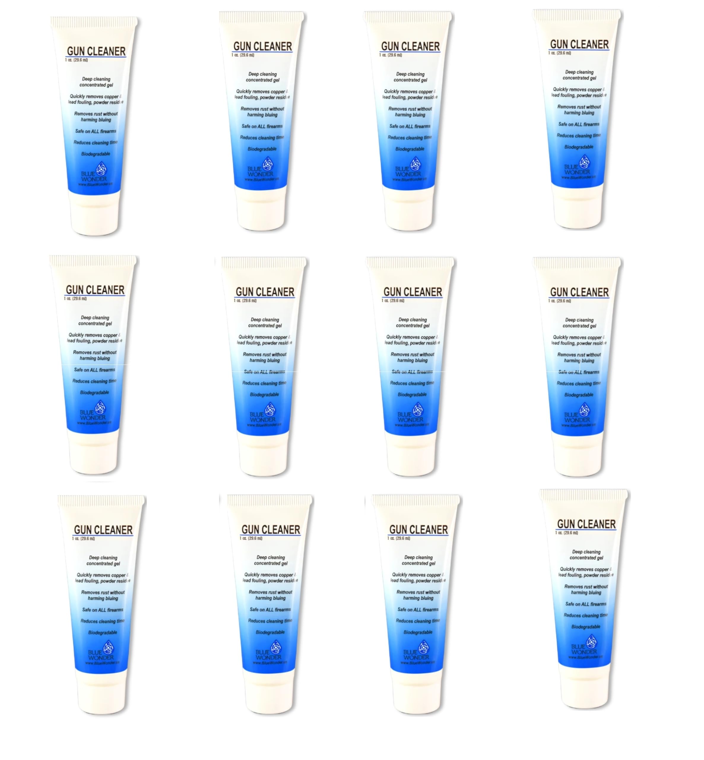 Amazon.com: Blue Wonder Gun Cleaner – 12 Count of Convenient 1 Oz ...