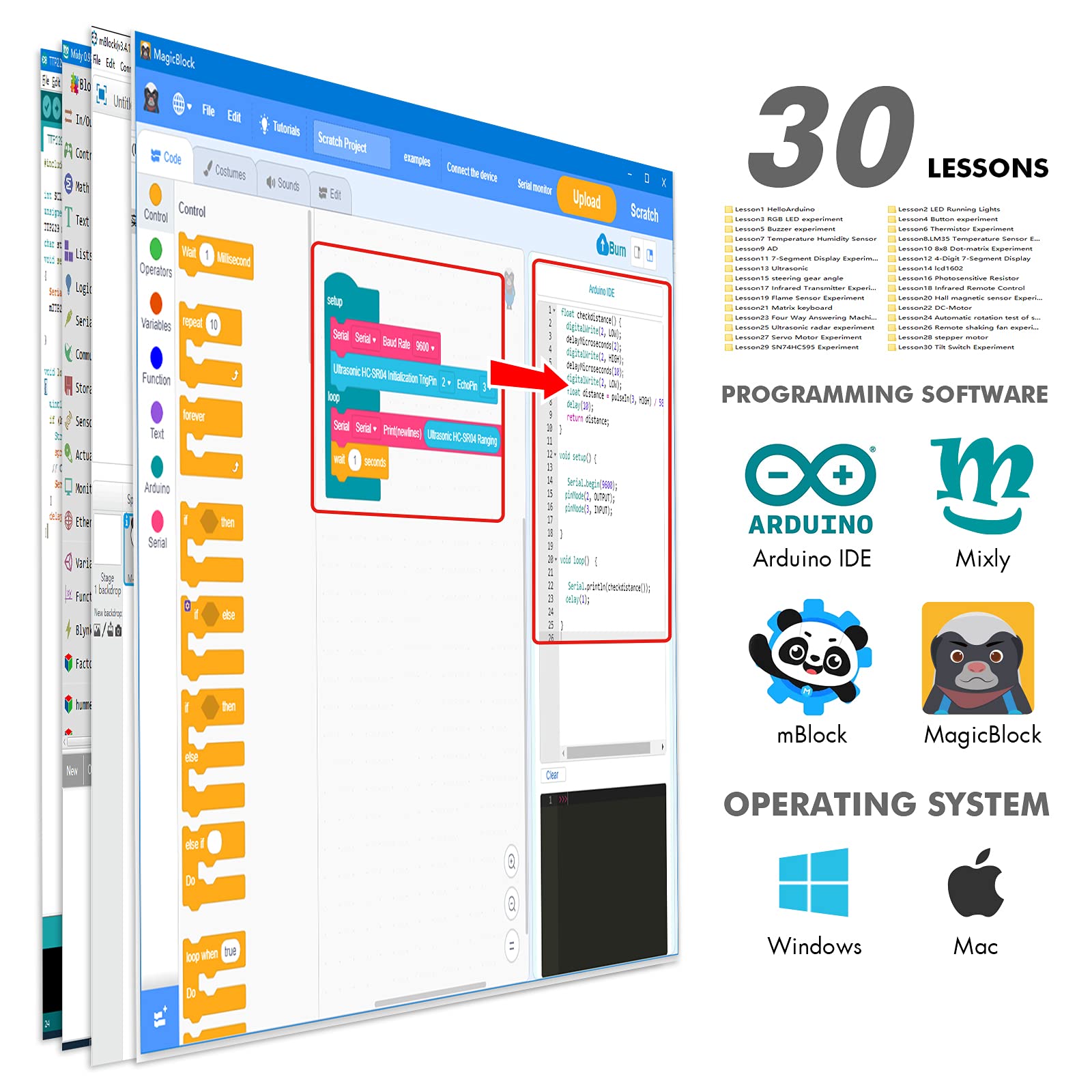 Keywish Scratch Starter Kit,Super Base Sensor Modules Kit Based on Arduino UNO R3 ATmega328P ...