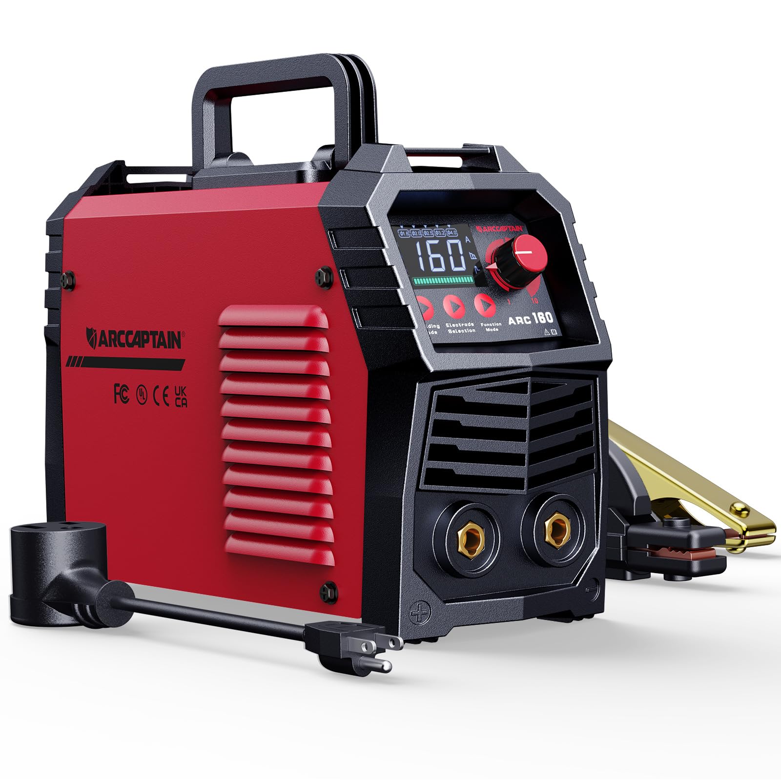 ARCCAPTAIN 110V/220V Stick Welder, [Large LED Display] 160Amp ARC ...