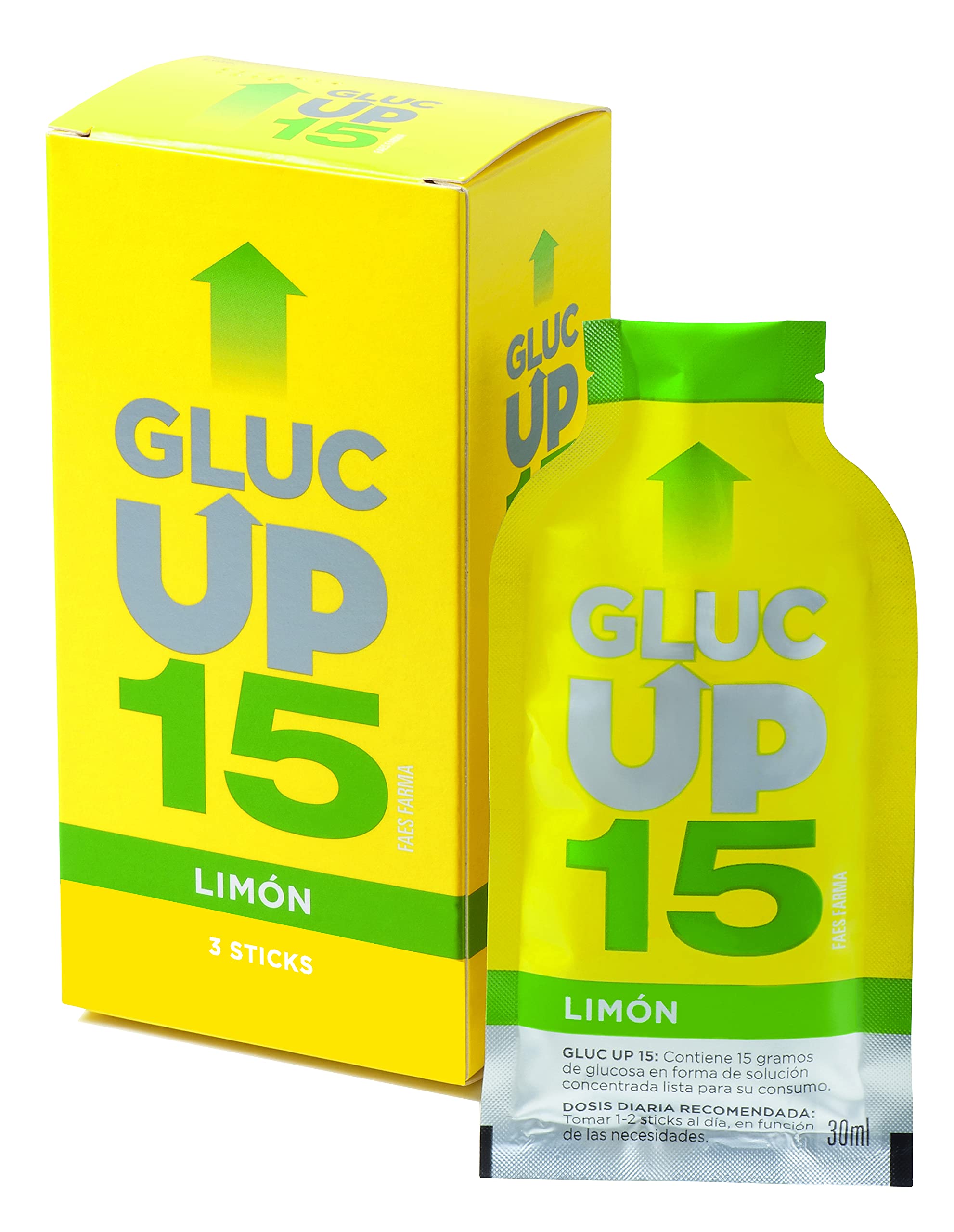 Buy Gluc Up Gluc Up 15 – Glucose, Sticks 30 ml. x 3, Lemon Flavor ...