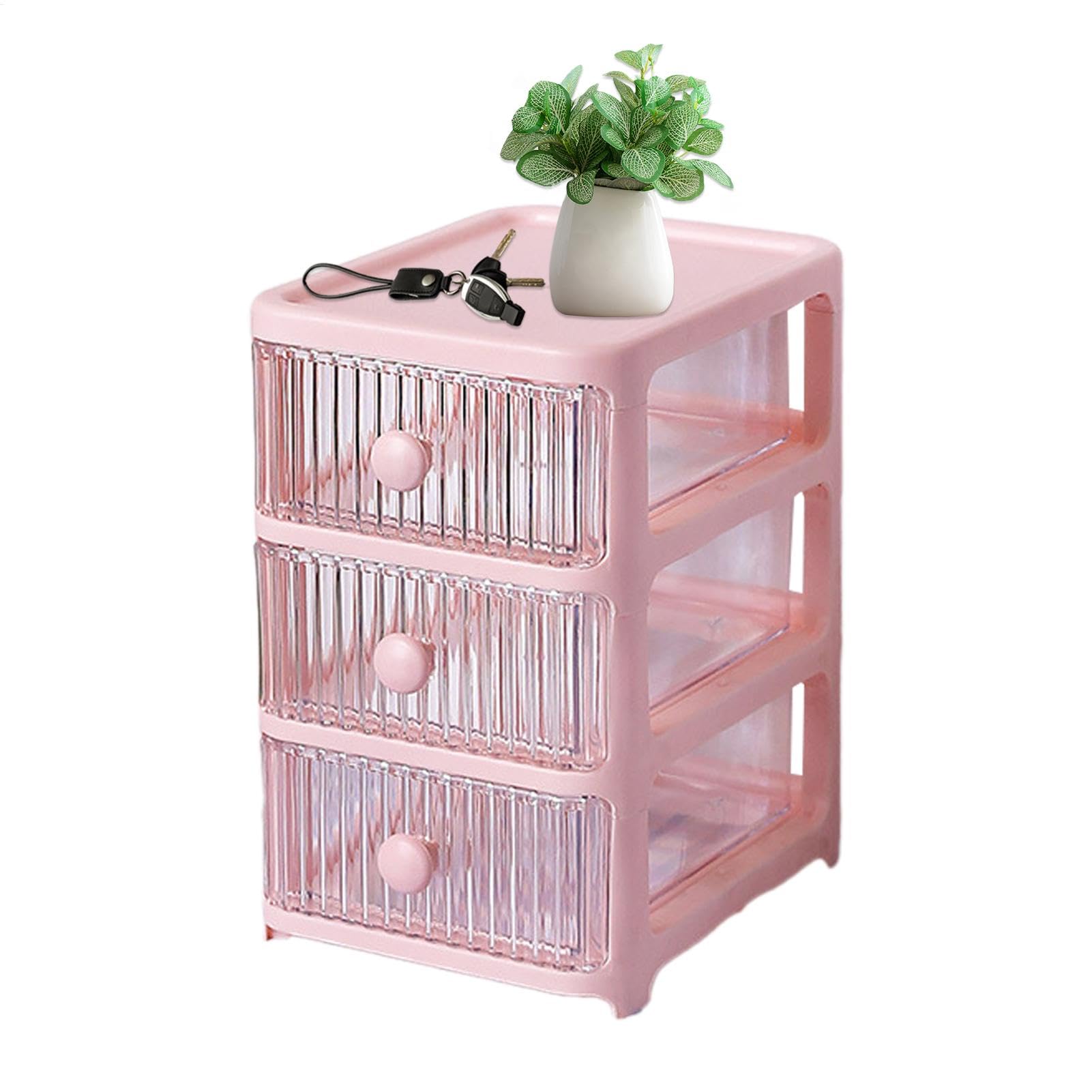 Amazon.com: Desk Storage Box - Desk Organizer with Drawers, Dustproof ...