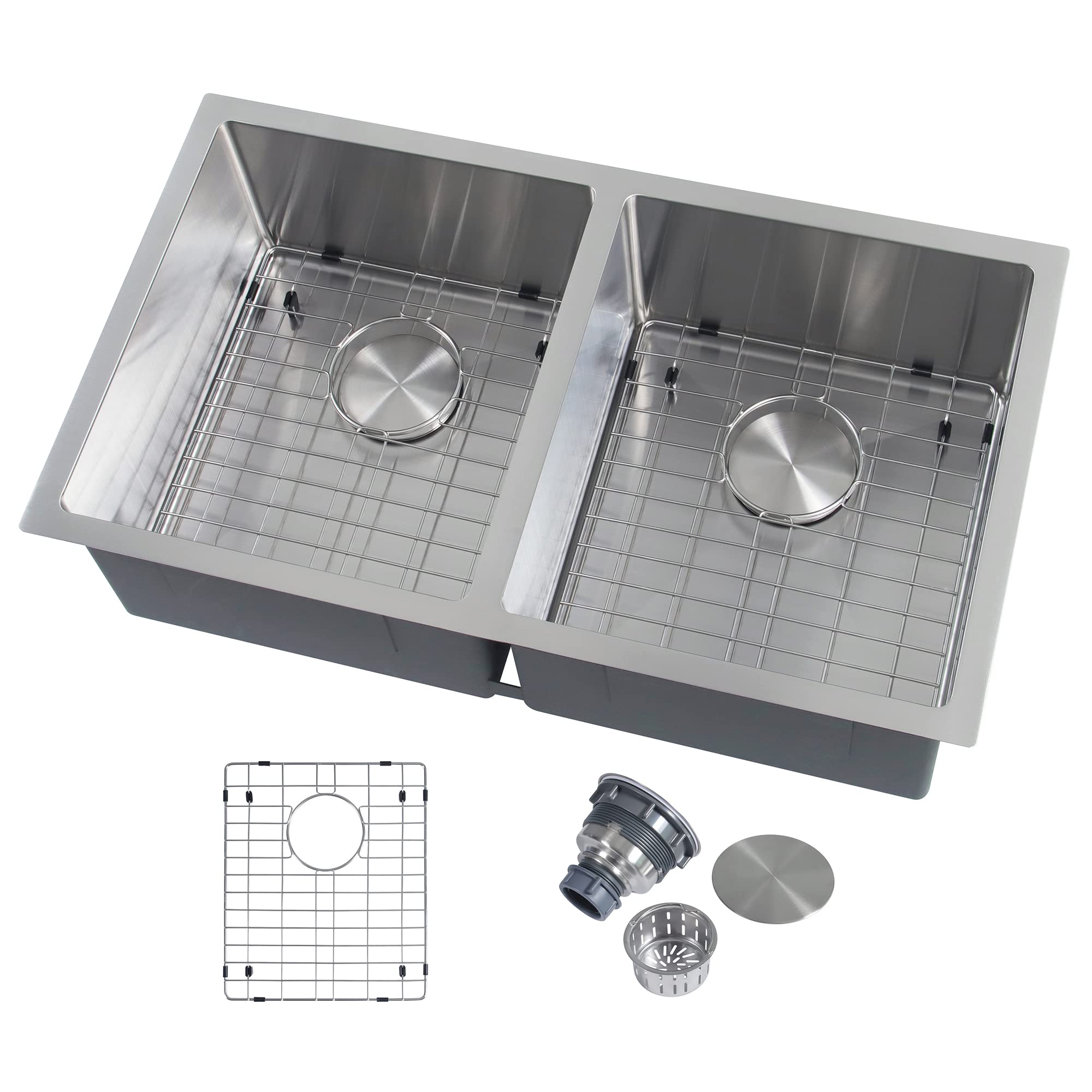 Snapklik.com : 31 Inch Double Bowl Stainless Steel Kitchen Sink, 31x18 ...