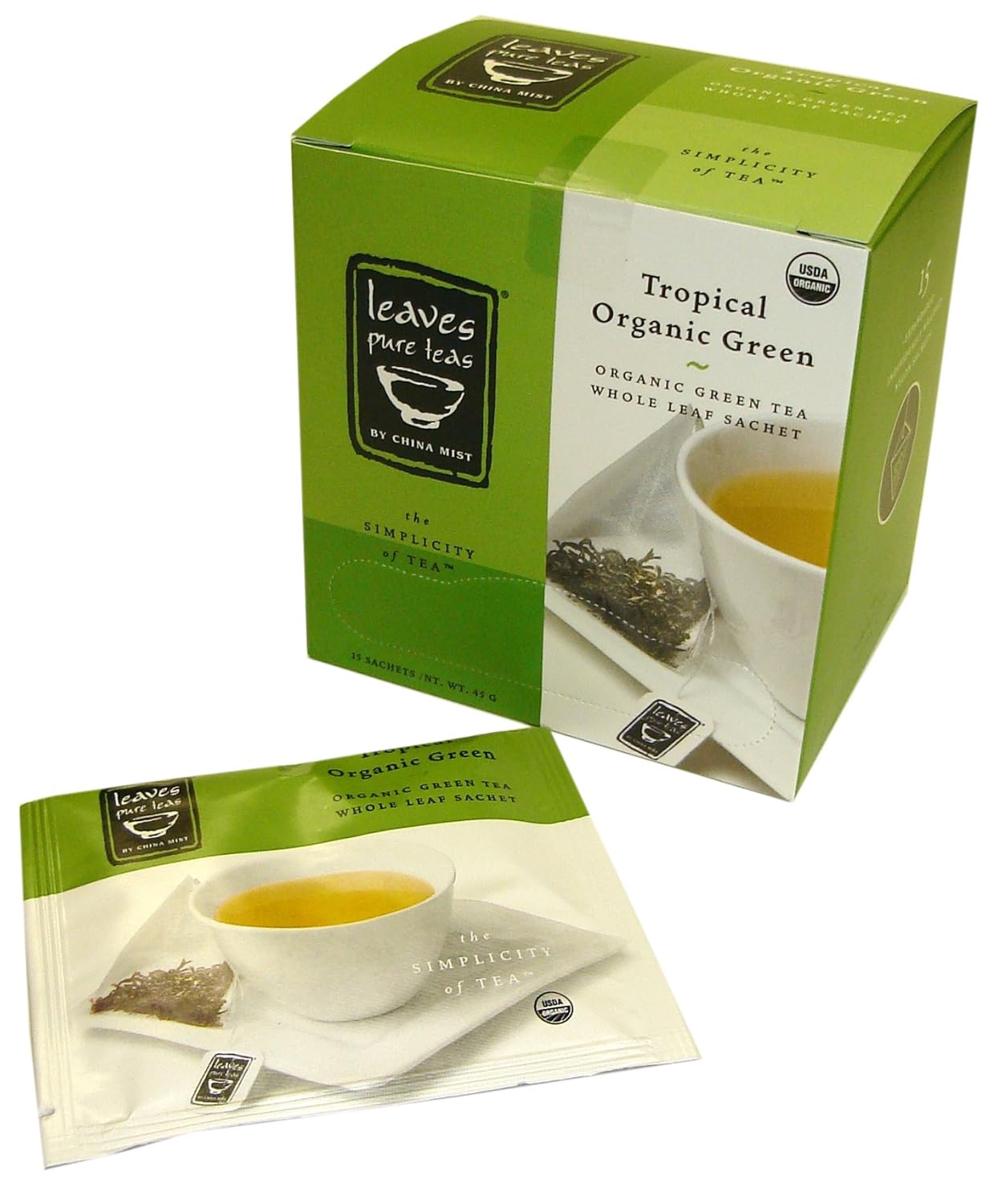 Amazon.com : Leaves Pure Teas by China Mist Tropical Organic Green Tea ...