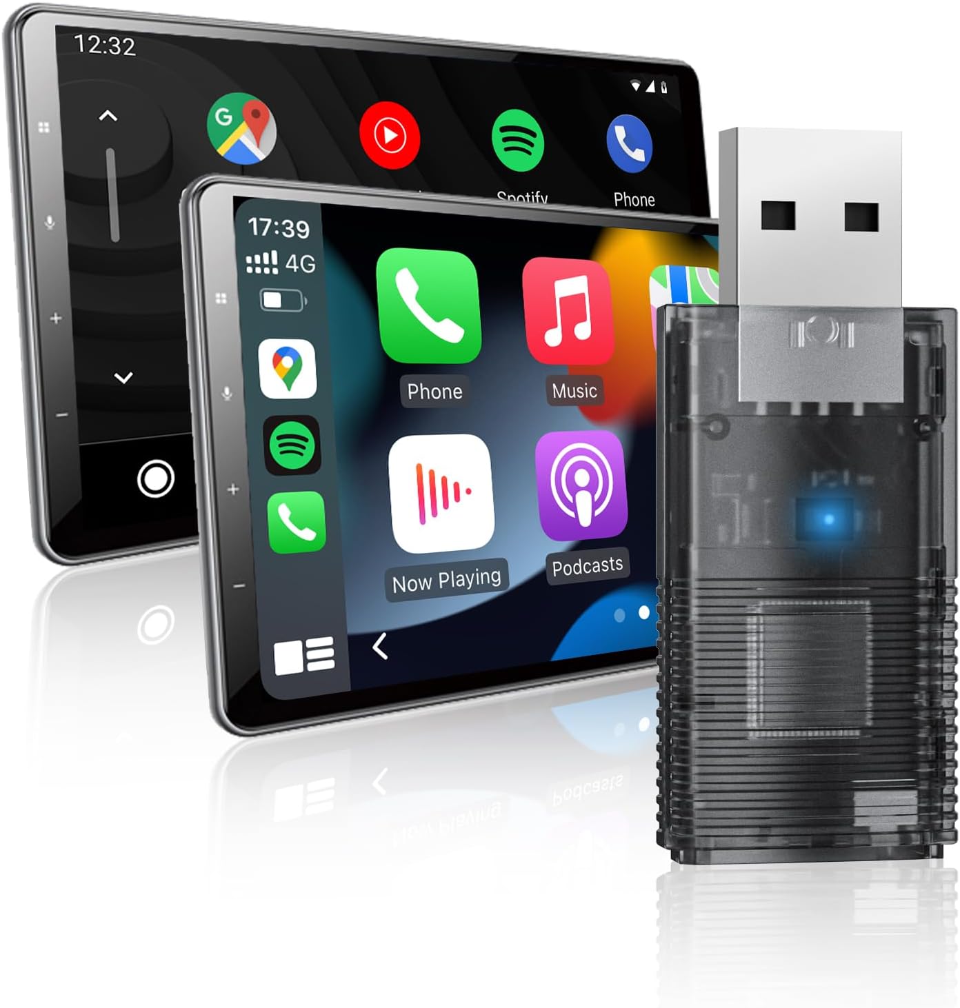 Amazon.com: Dreryrit Mini Wireless Carplay Adapter & Android Auto ...