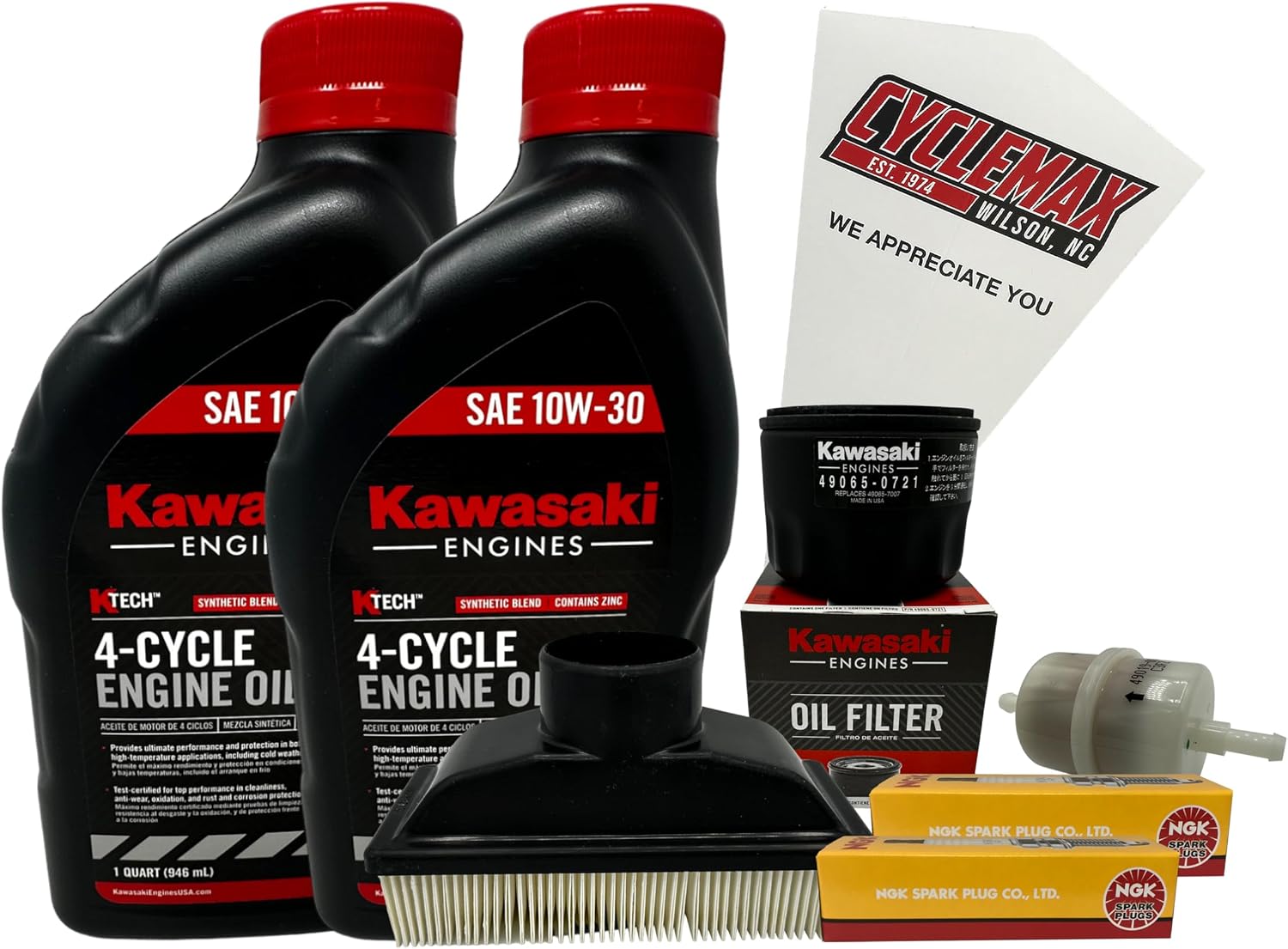 Amazon.com: Cyclemax Tune Up Kit SAE 10W-30 with Spark Plugs compatible ...