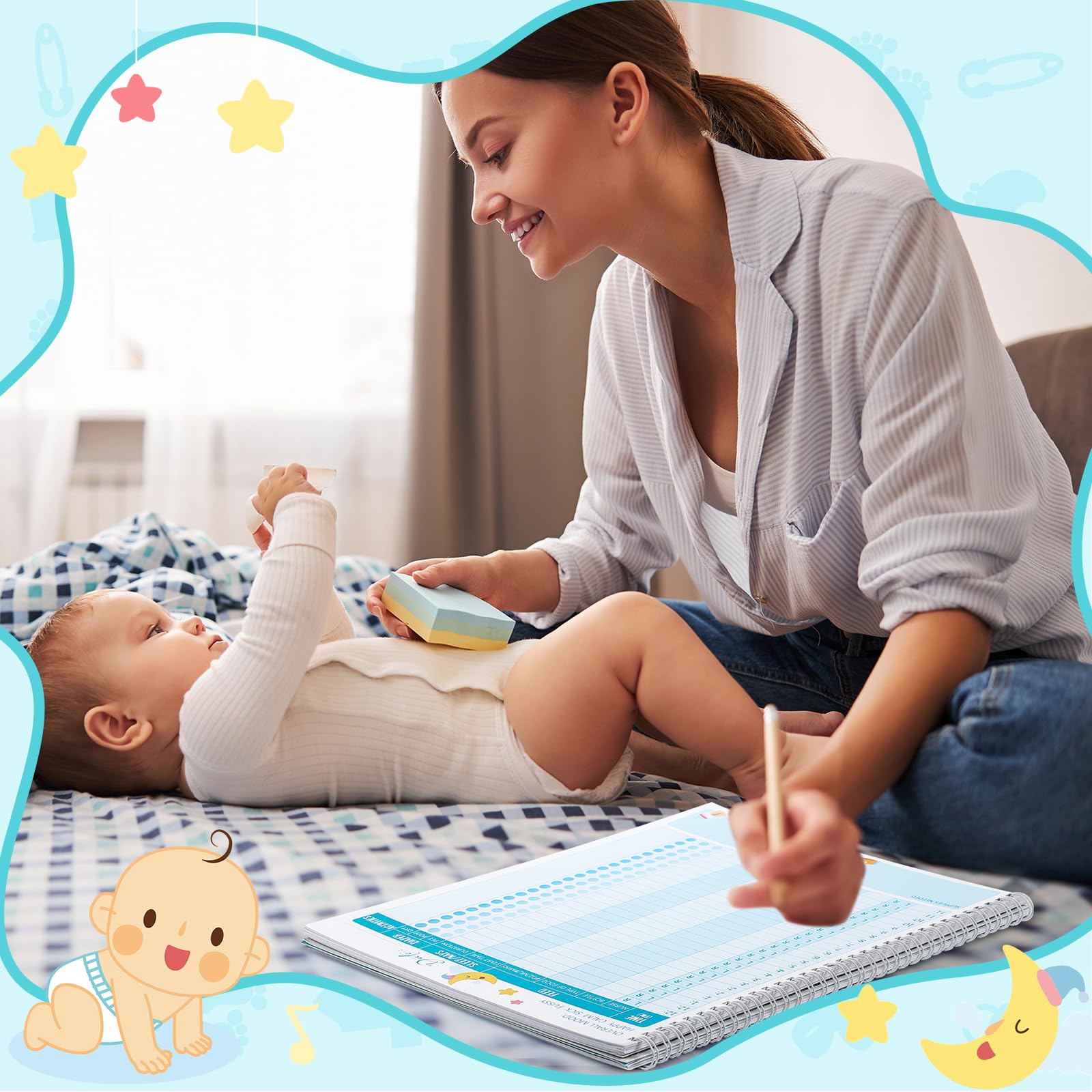 Snapklik.com : Pasimy Baby Daily Log Book For Newborns Baby Feeding Track Log Journal And ...