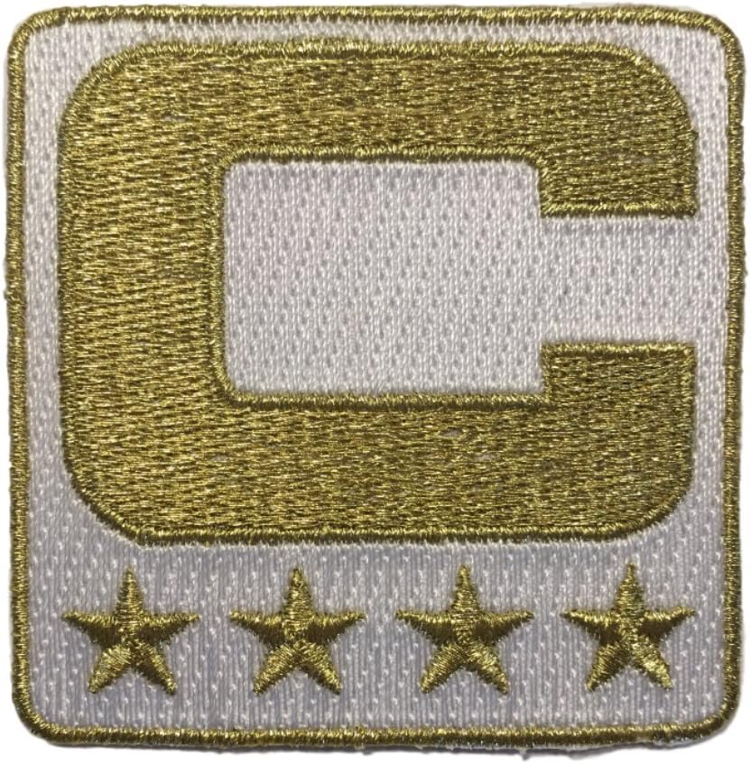 Amazon.com: Metallic White & Gold Captain C Patch Platinum Edition Iron ...