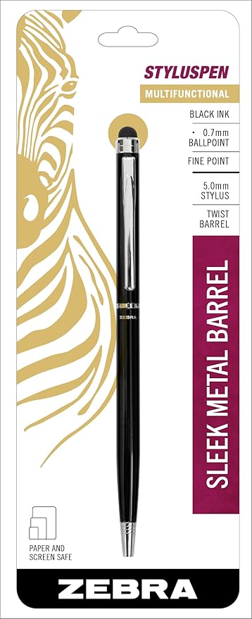 Amazon.com: Zebra Pen StylusPen Twist Retractable Ballpoint Pen, Fine ...