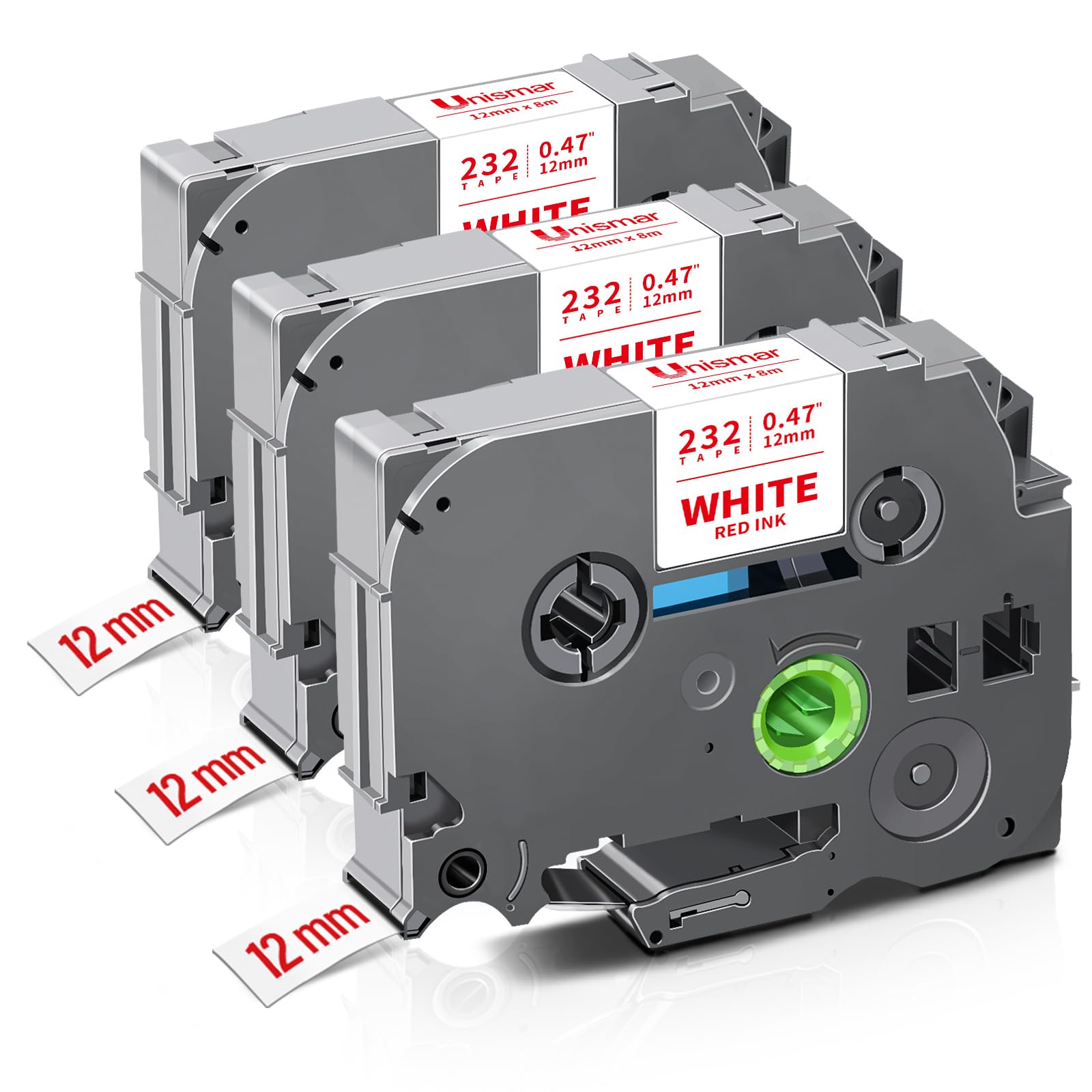 Unismar Compatible for Brother TZe-232 TZe232 TZ232 Label Tape for PT ...