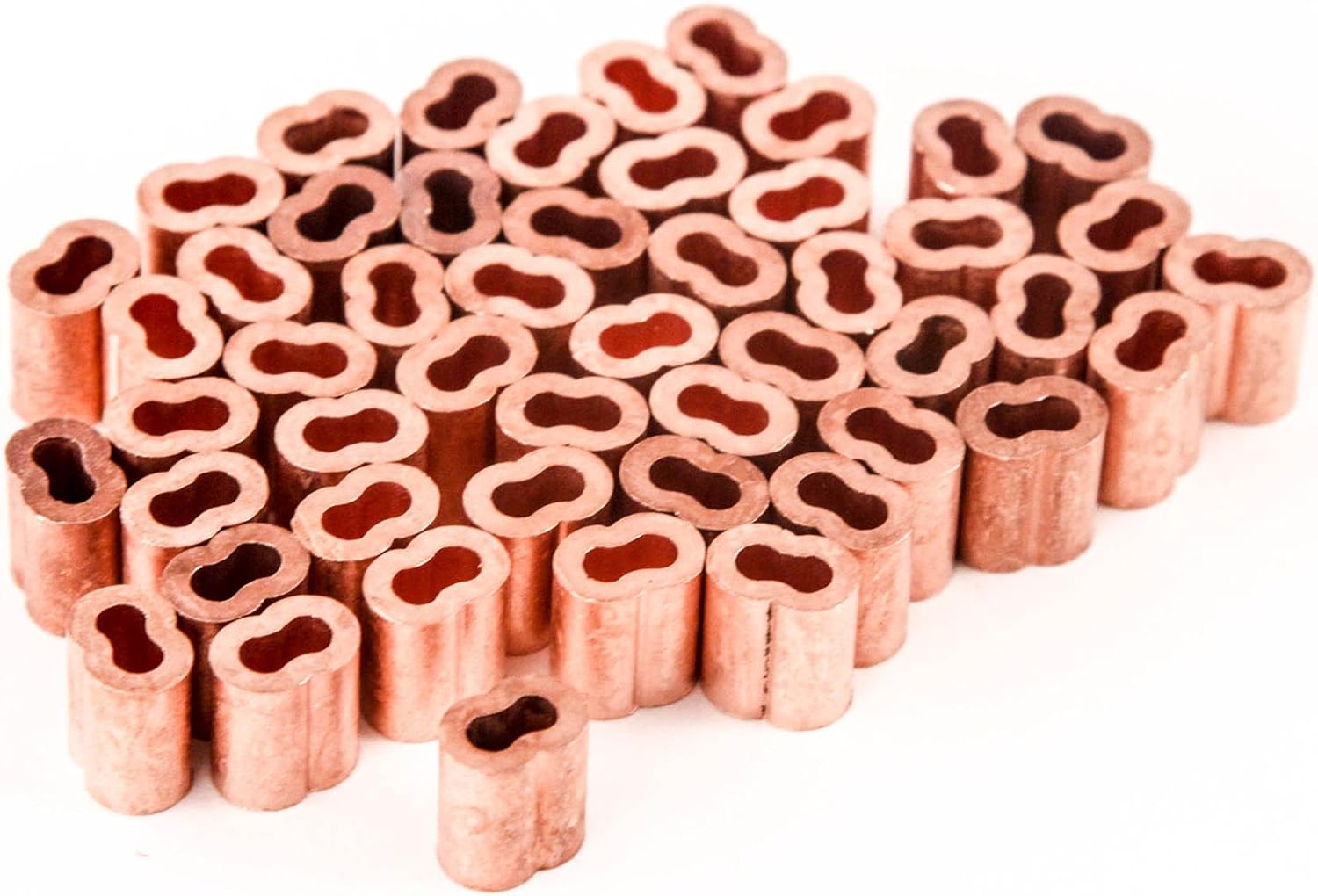 Amazon.com: 1/8 Inches Copper Wire Rope and Cable Line End Double ...