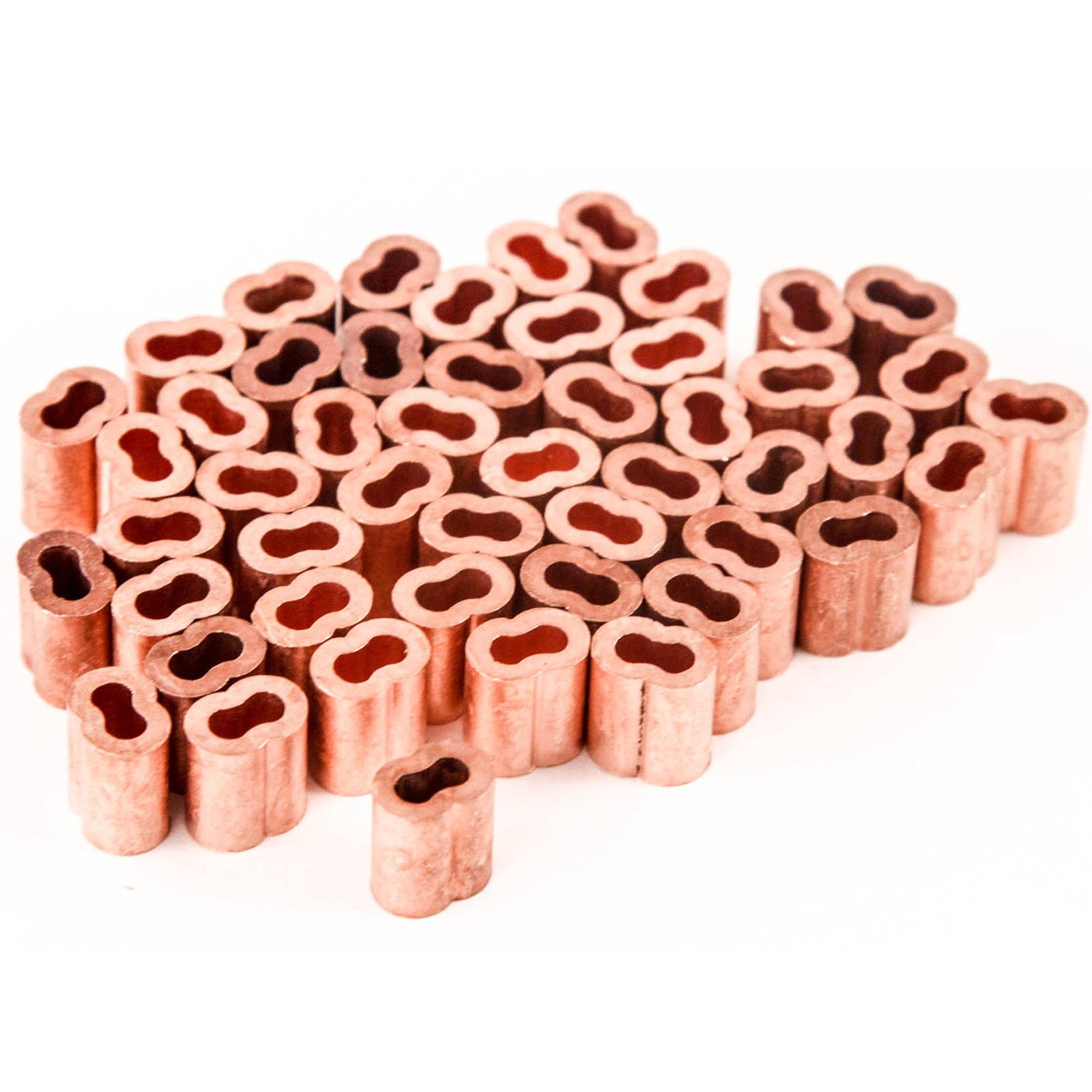 Amazon.com: 1/8 Inches Copper Wire Rope and Cable Line End Double ...
